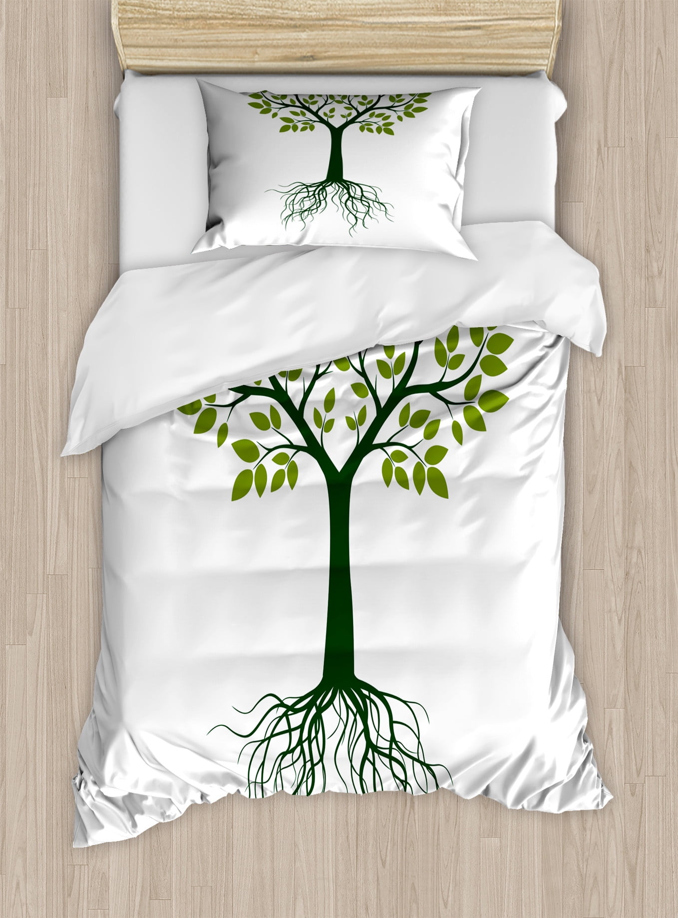 Nature Art Duvet Cover Set, Tree Motif Springing To Life Alongside ...