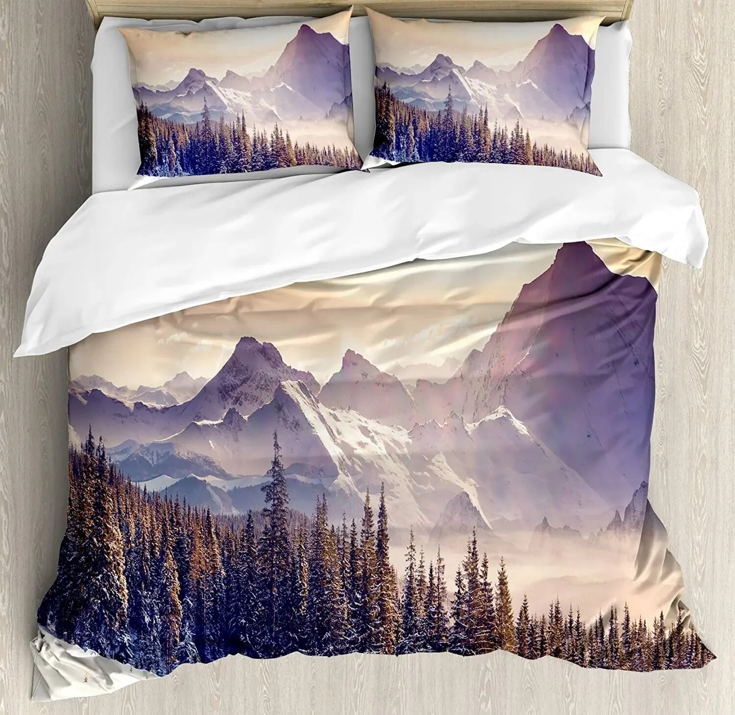 Nature Bedding Set For Bedroom Bed Home Birds Flying over Twiggy Tree ...