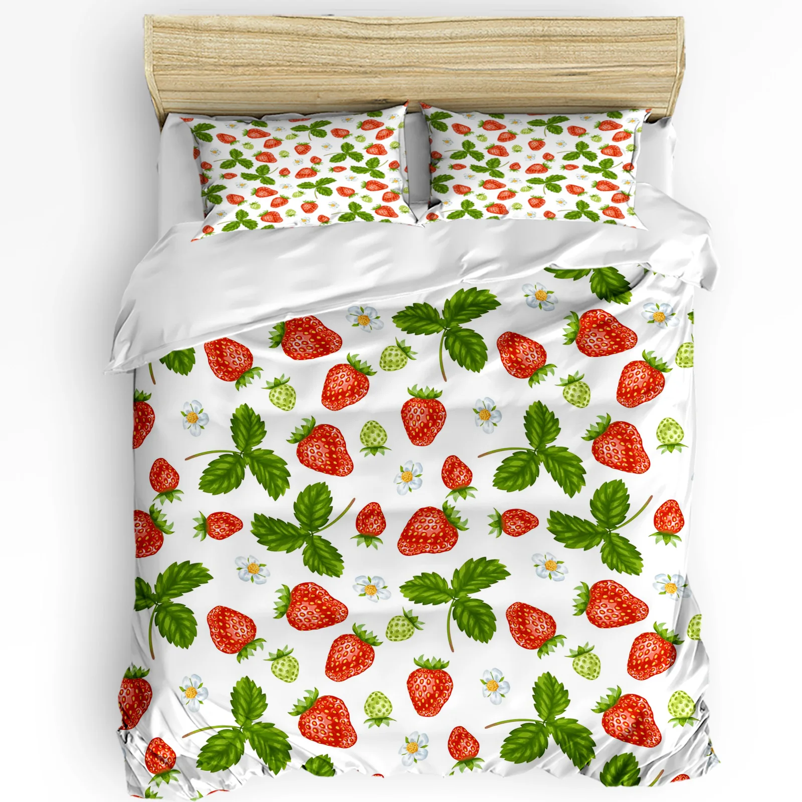 Nature Bedding Set For Bedroom Bed Home Exotic Lemon Tree Branches ...