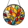 Nature Botanical Stained Glass Style Window Suncatcher, Autumn Leaf Art ...