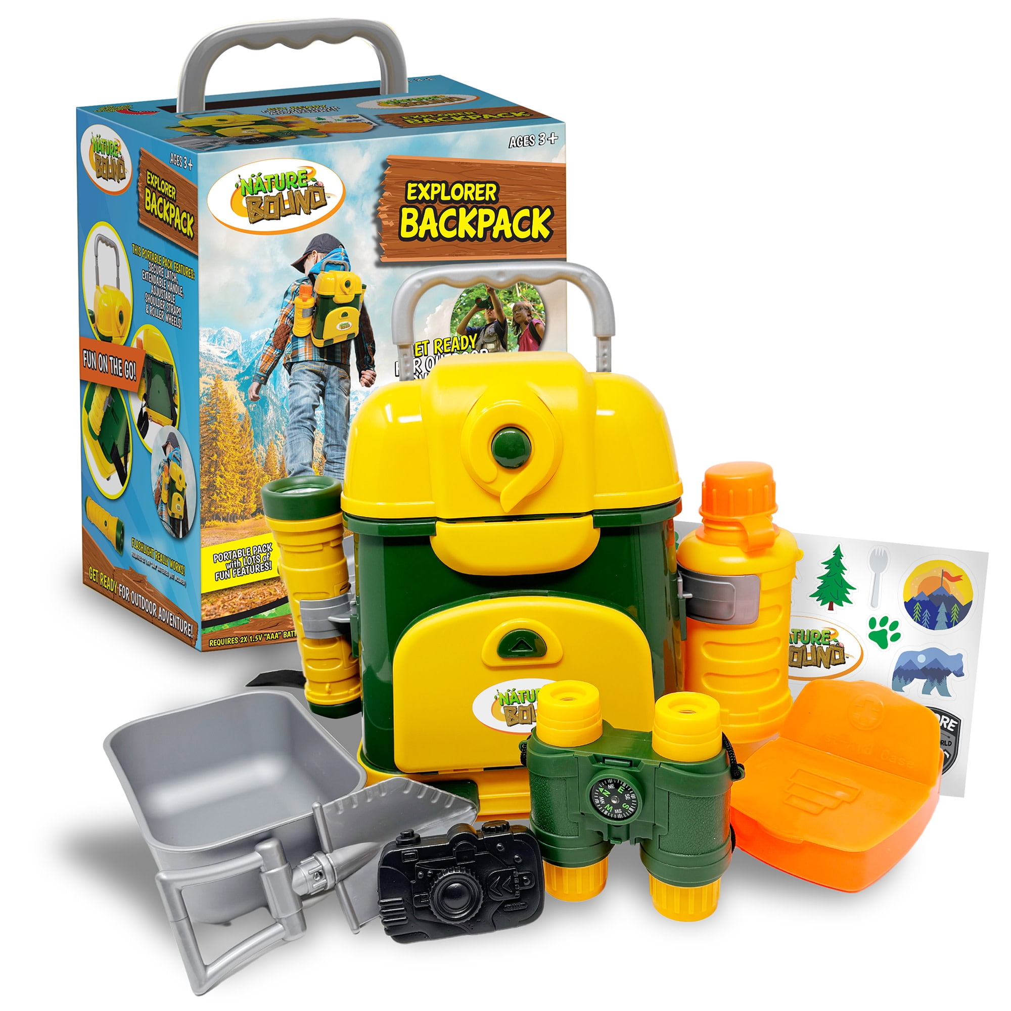 Nature Bound: Explorer Backpack - 9pc Adventure Gear Toy Playset ...