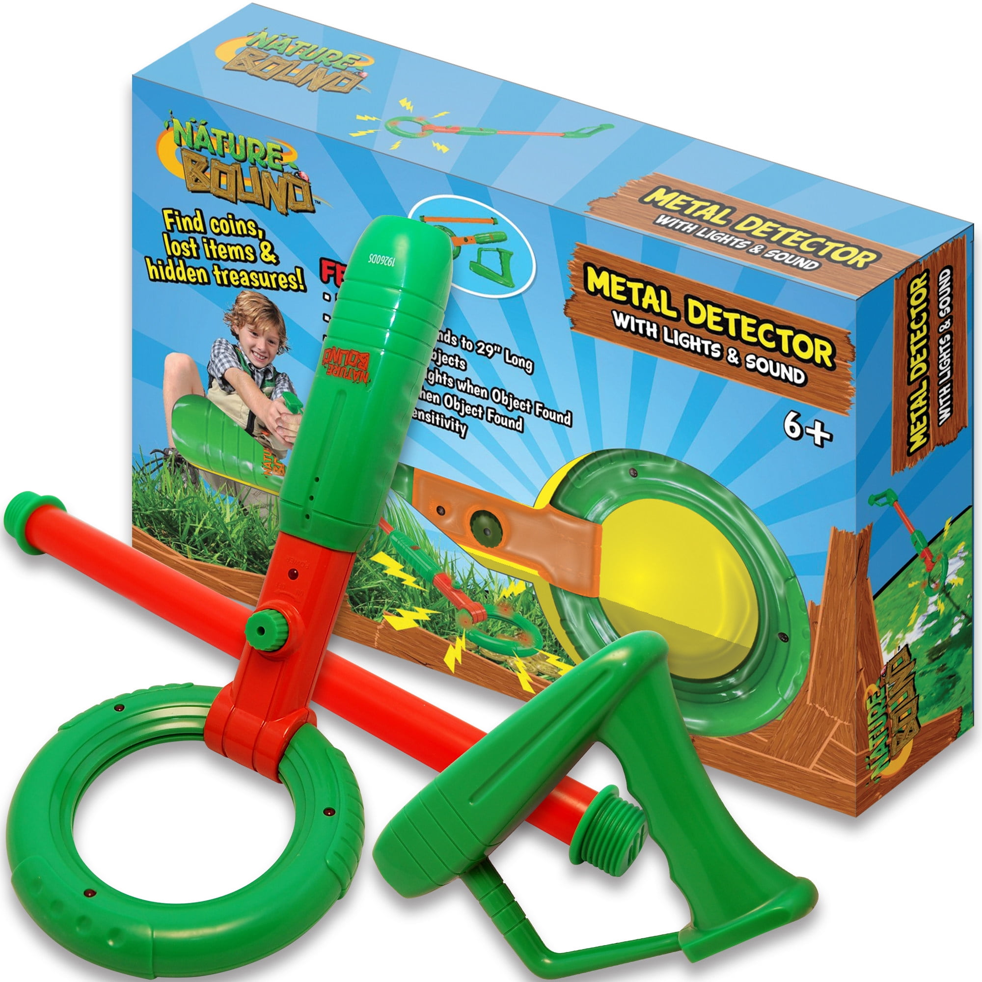 Nature Bound: Metal Detector - Green & Orange - 29" Toy Light & Sound ...