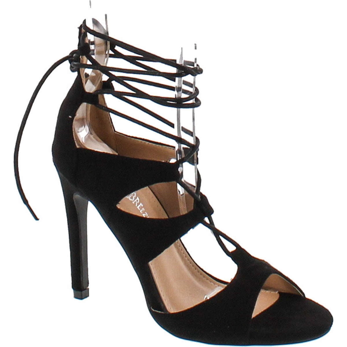 Nature Breeze Kent Women Lace Up Caged Gladiator Sandals With Zipper ...