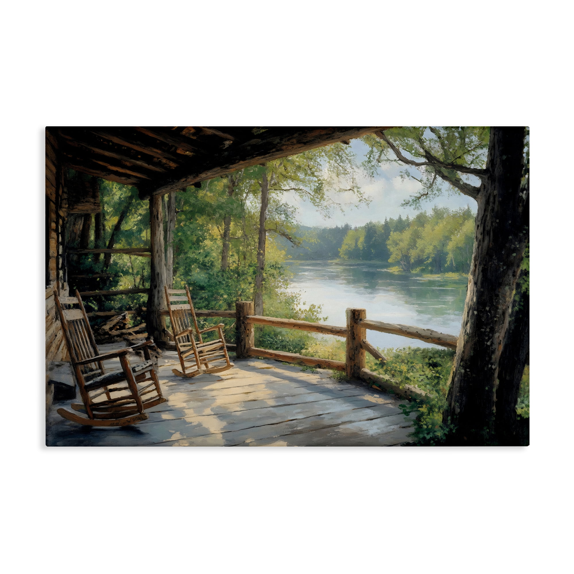 Stupell Industries Nature Cabin Views Canvas Wall Art, design by ...