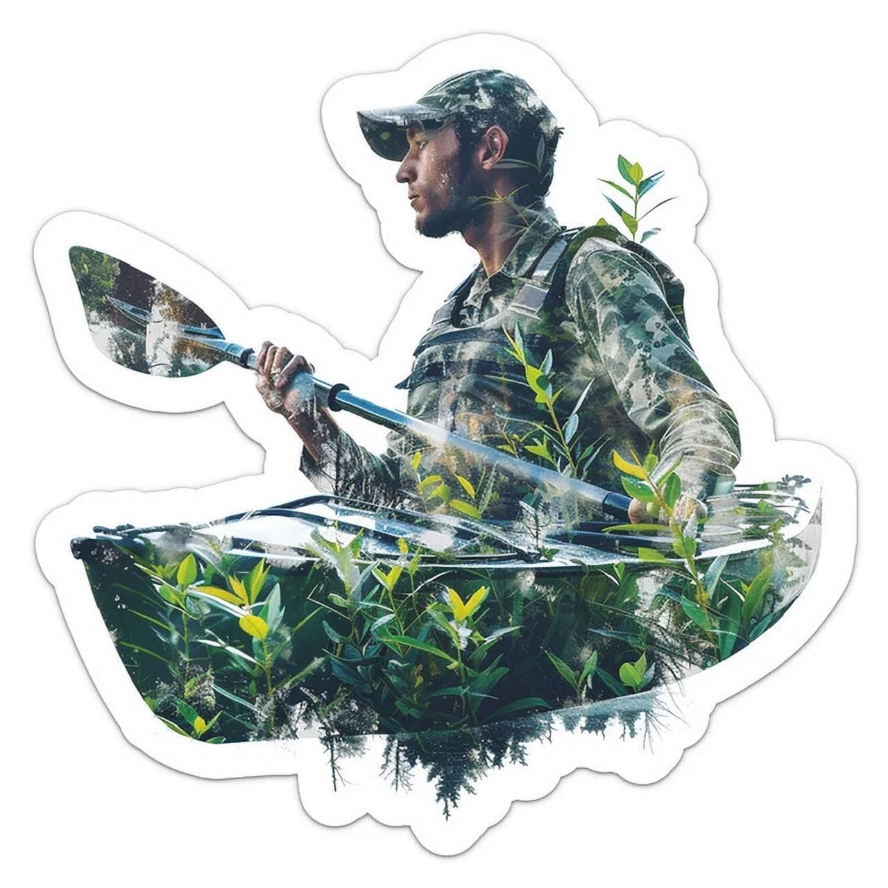 Nature Canoeing Sport Sticker Phone Decal Water Bottle Stickers Car ...