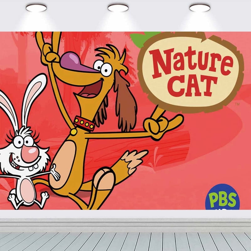Nature Cat Backdrop Banner Party Supplies Poster Birthday Decorations ...