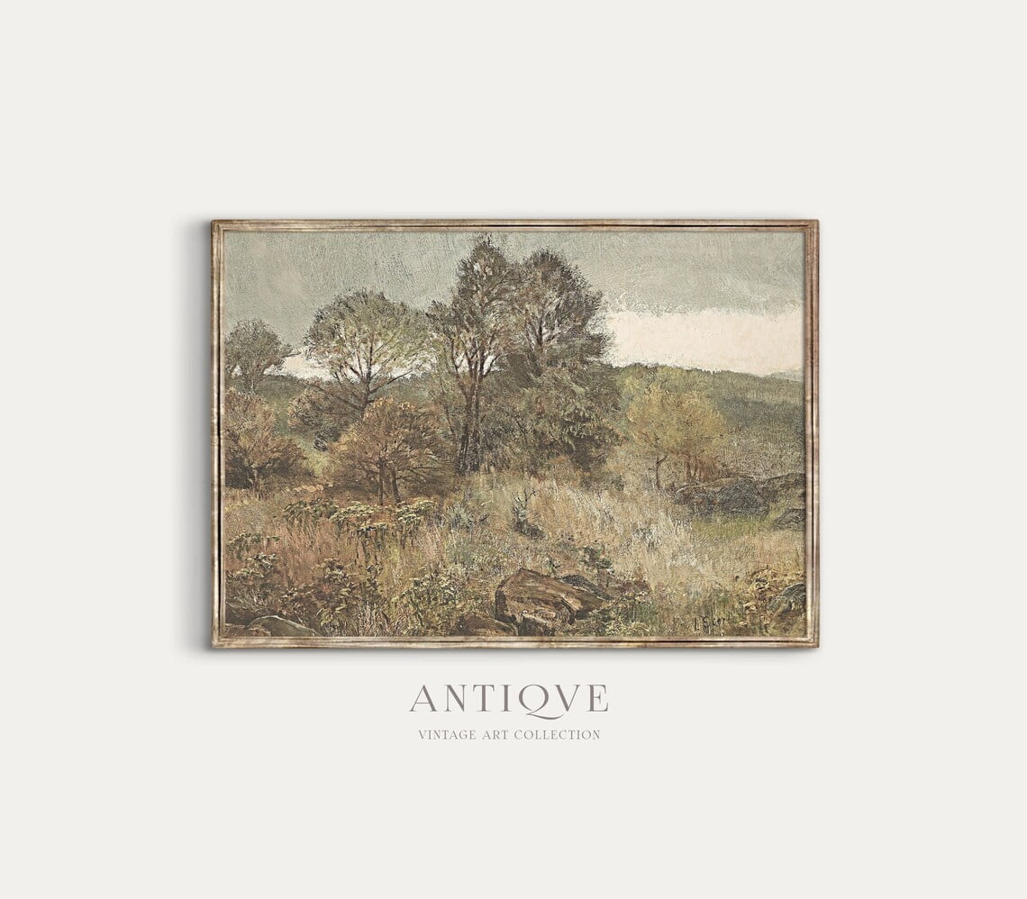 Nature Countryside Muted Autumn Colours Artwork, , 298 UNFRAMED Poster ...