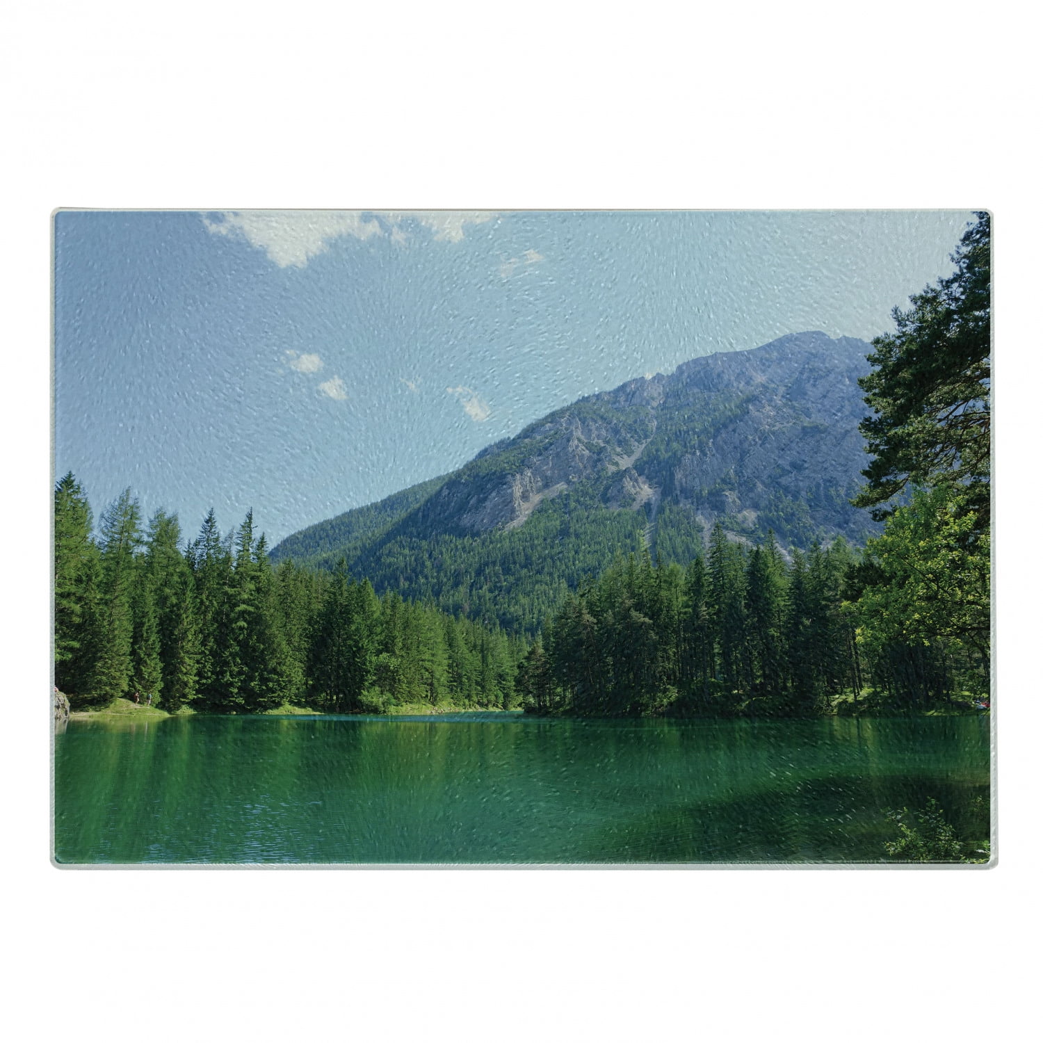 Nature Cutting Board, Lake Surrounded by Forest at Mountain Valley ...