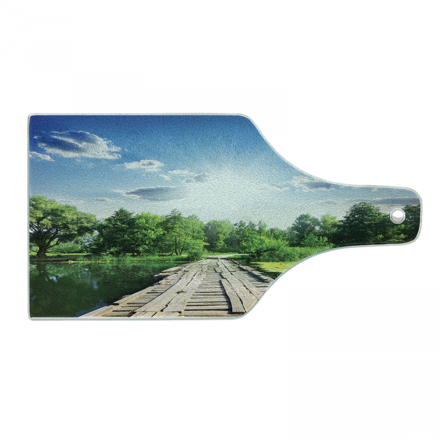 Nature Cutting Board, Old Wooden Vintage Wooden Deck on Silent River in ...