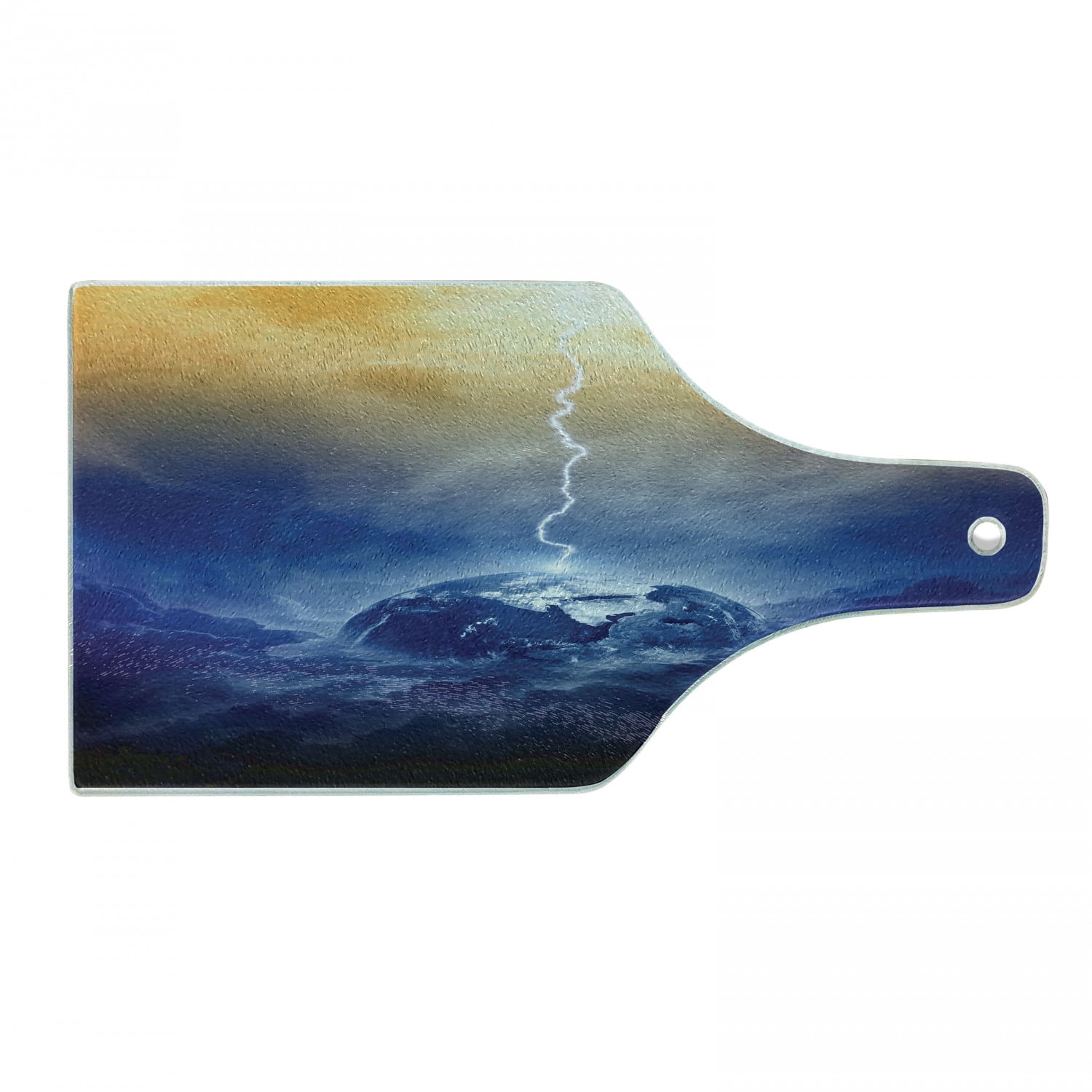Nature Cutting Board, Vertical Shot of Big Bolt Hits Planet Earth ...