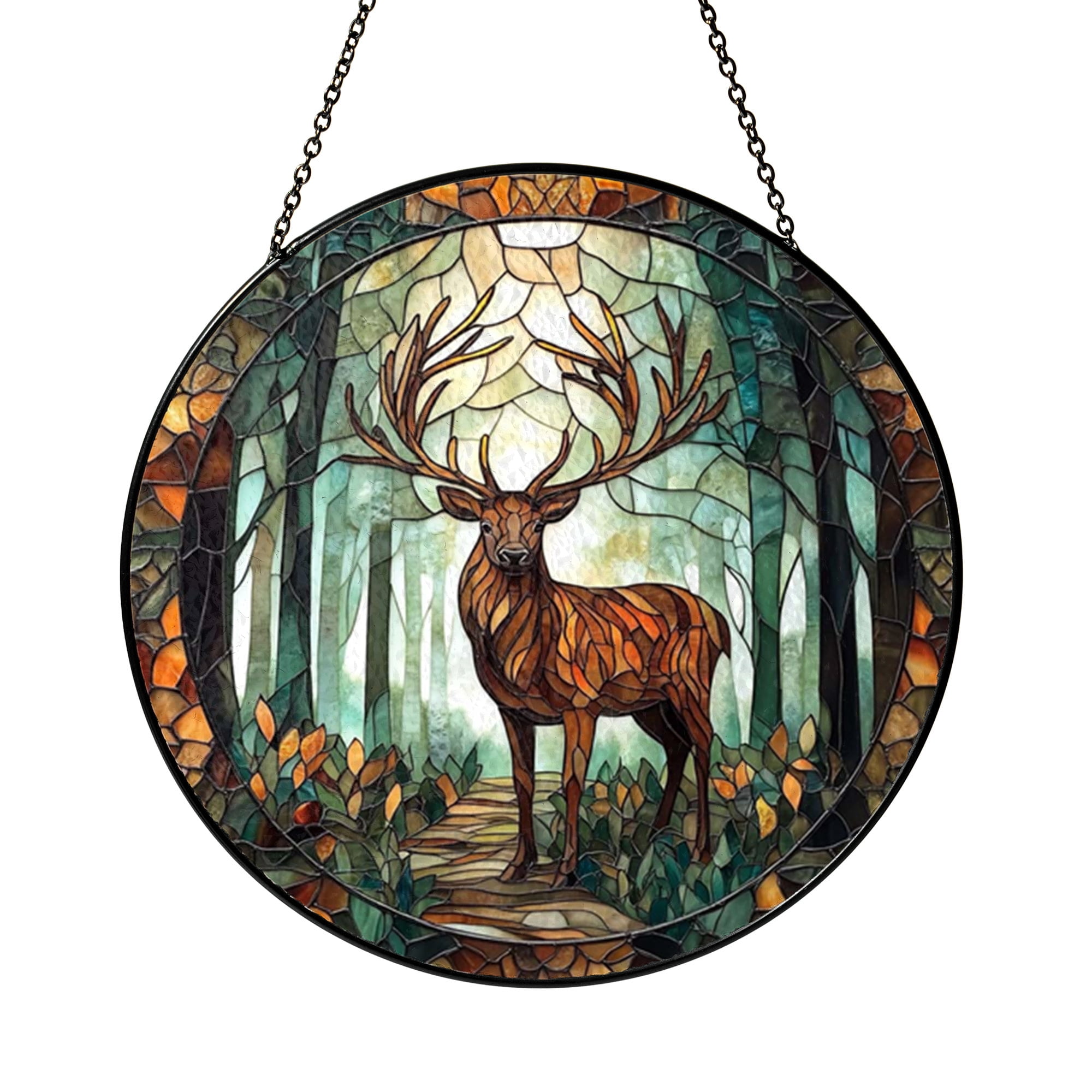 Nature Deer Window Hanging – Glass Style Art1901 - Walmart.com