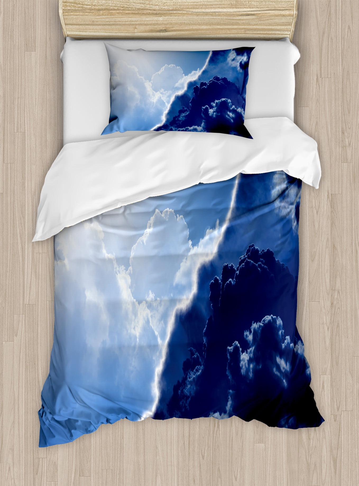 Nature Duvet Cover Set, Composite of Contrasting Colors Theme in ...