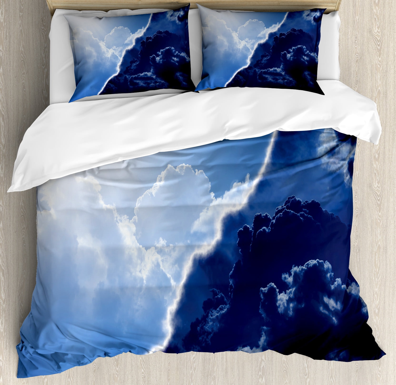 Nature Duvet Cover Set, Composite of Contrasting Colors Theme in ...