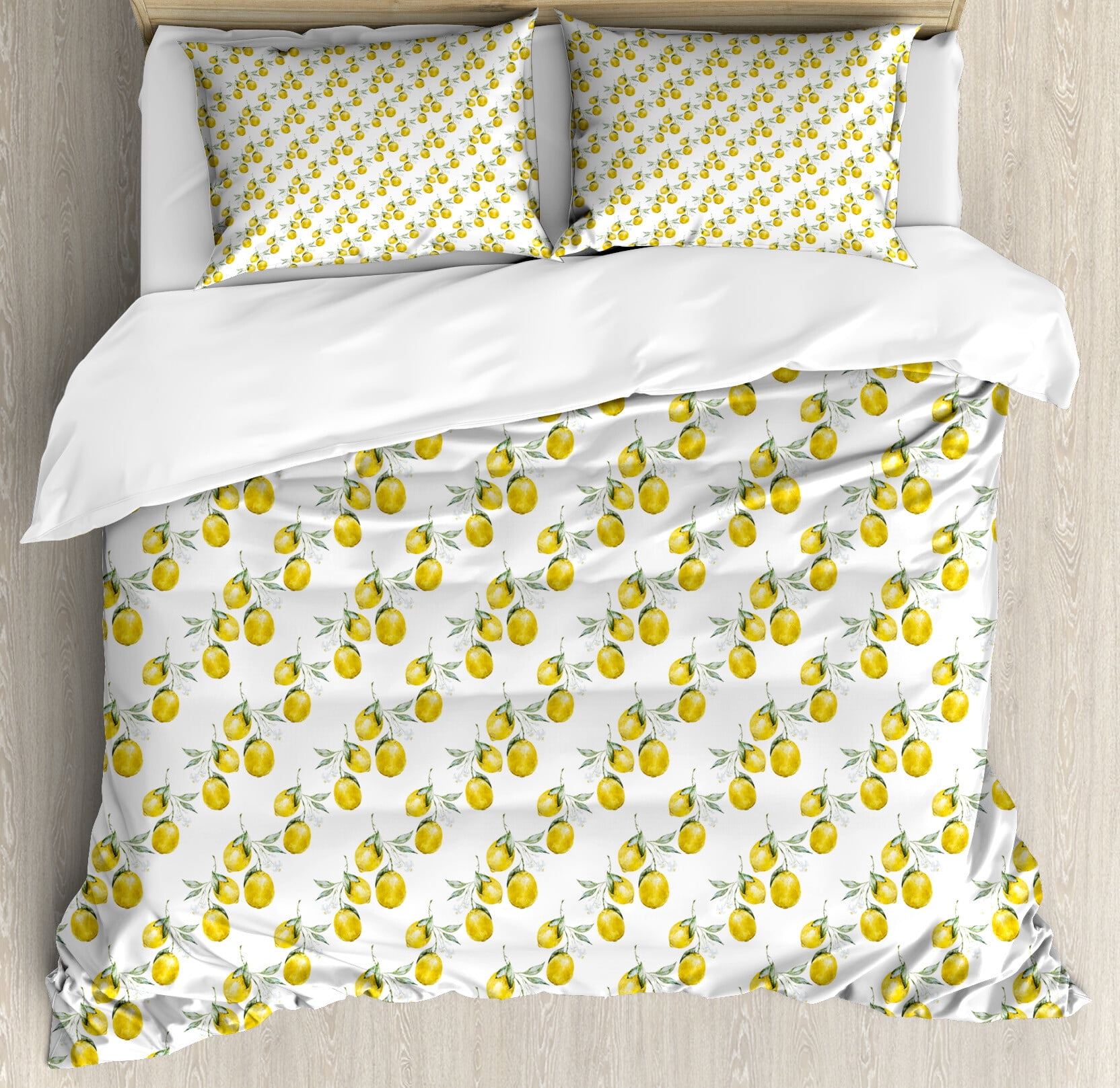 Nature Duvet Cover Set, Lemon Tree Branches Agriculture Kitchen ...