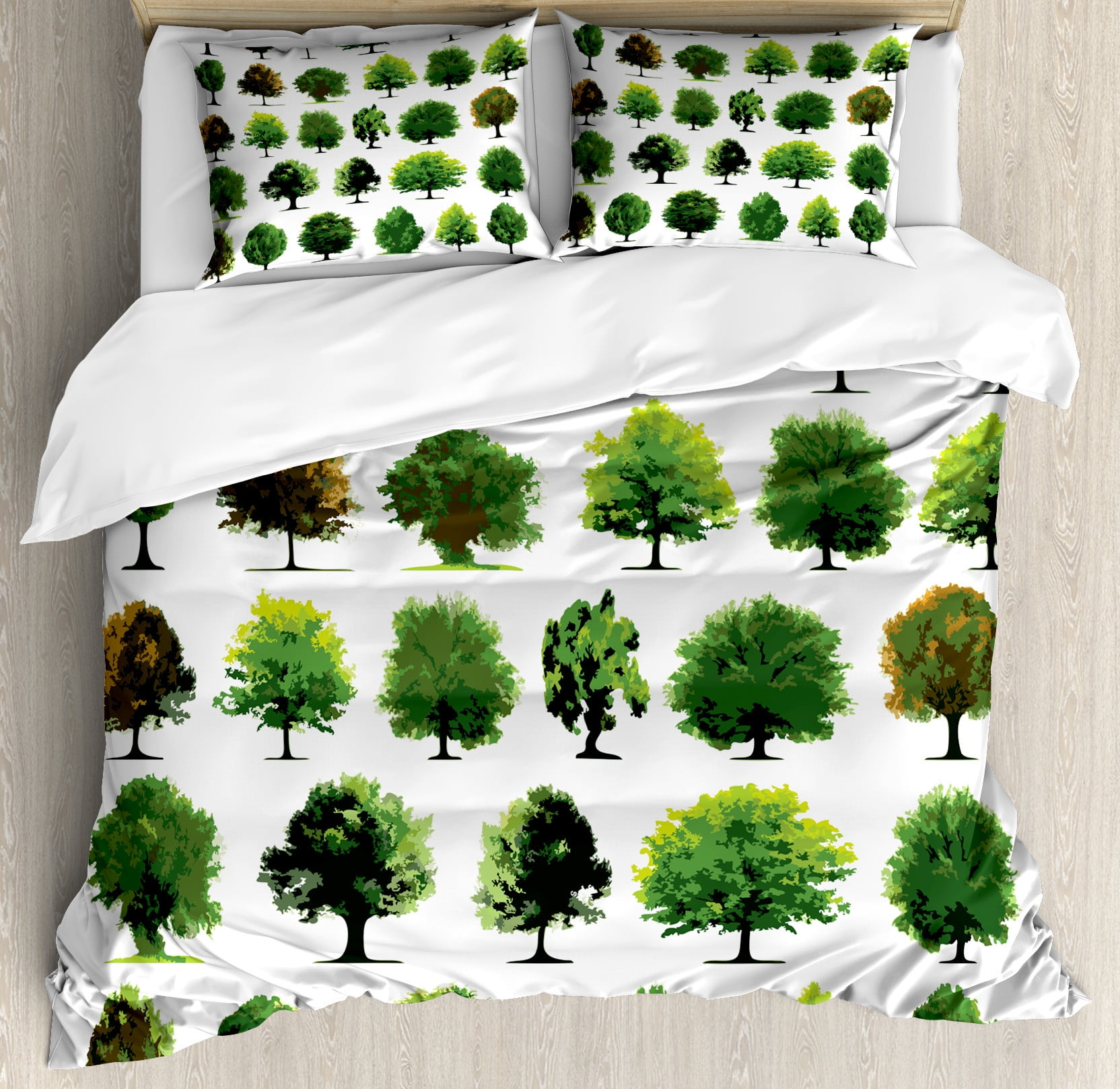 Nature Duvet Cover Set, Mother Nature Gift Different Types of Trees and ...