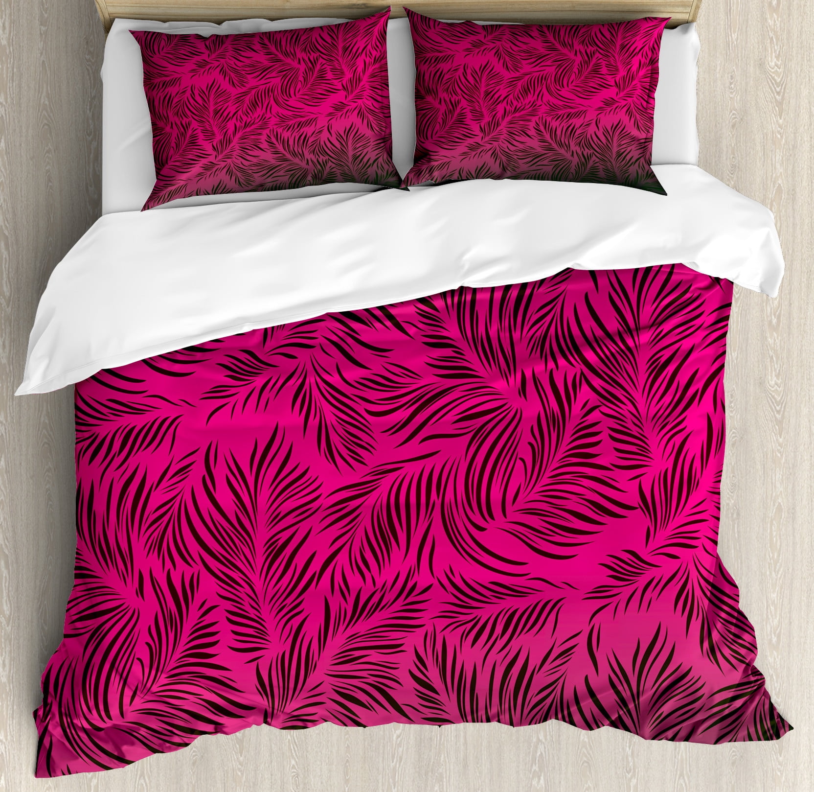 Nature Duvet Cover Set, Palm Trees Hawaiian Forest Tropic Island Theme ...