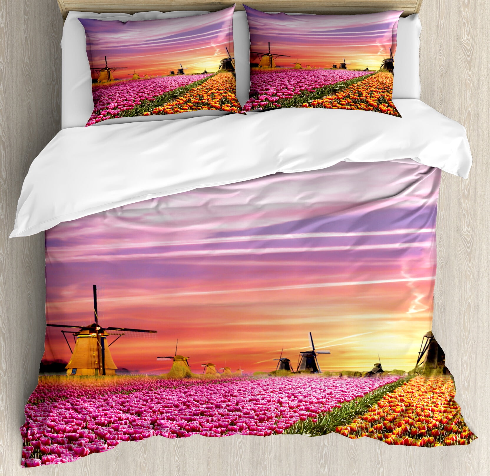 Nature Duvet Cover Sets, Tulip Fields and Windmills in European ...