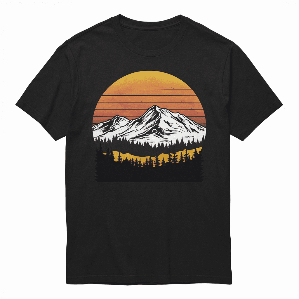 Nature Enthusiast Retro Forest Scenic Wilderness Vintage Adventure T ...