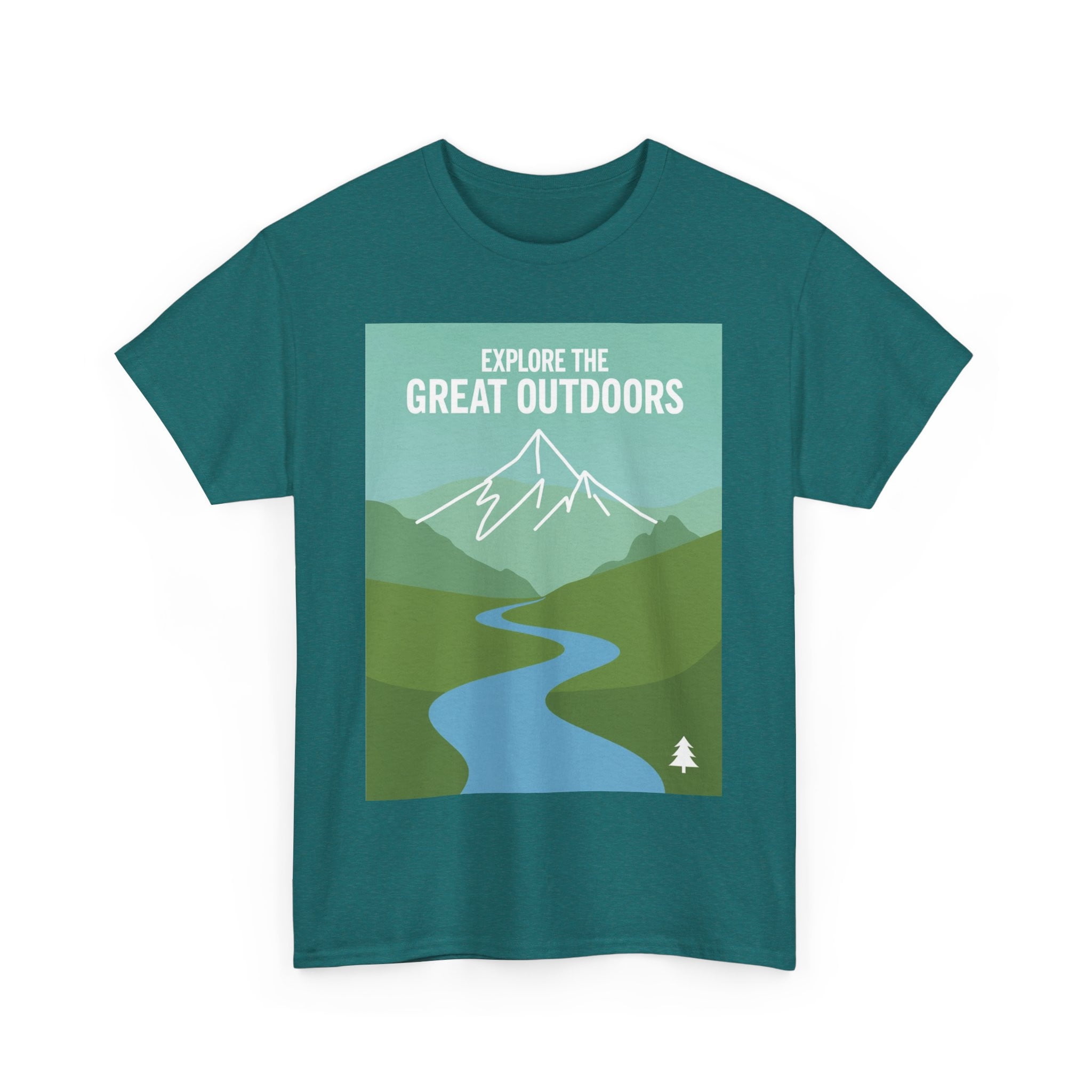 Nature Explorer Tee Shirt - River Mountain Earthy Design ...