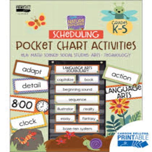 Nature Explorers Scheduling Printable Pocket Chart Activities Grade K-5 ...