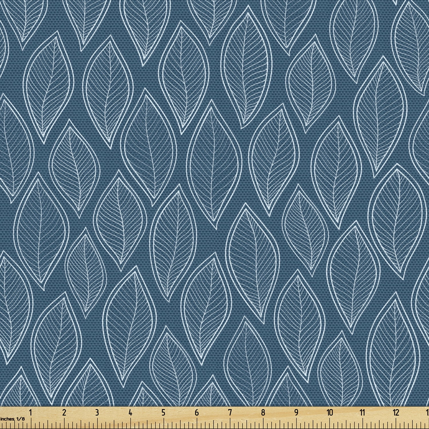 Nature Fabric by the Yard, Leaves Motif Natural Spring Foliage Forest ...