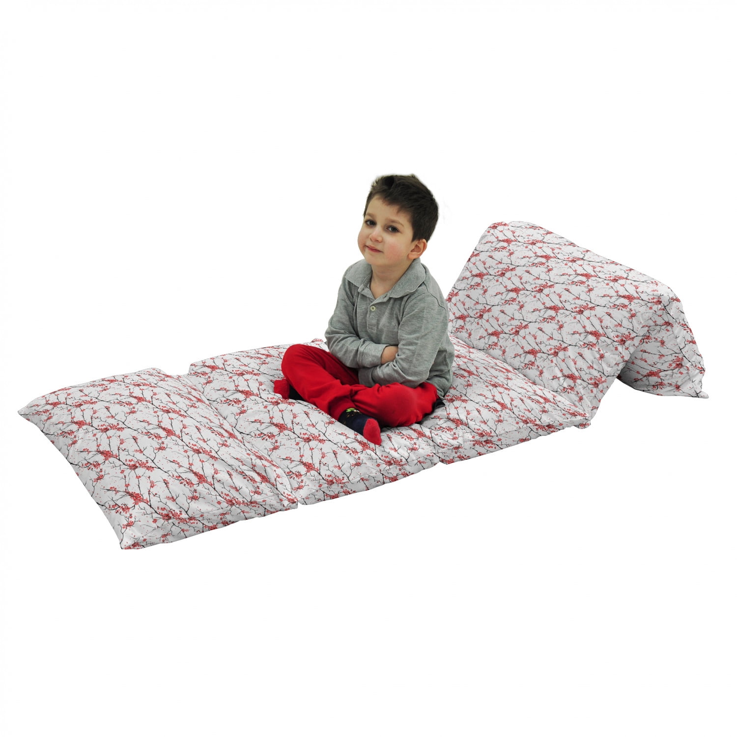 Nature Floor Pillow Lounger Cover, Illustration of Sakura Branches ...