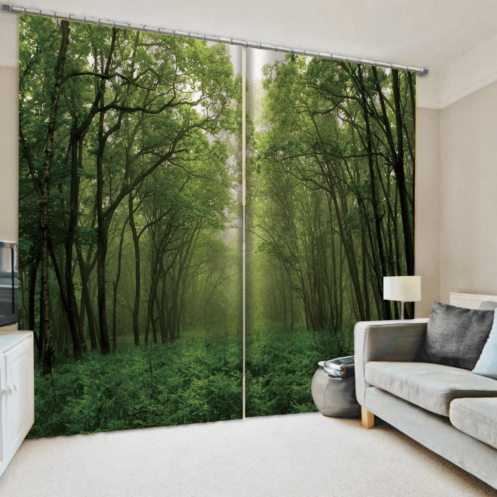 Nature Forest Landscape Series 3D Printed Small Bridge Waterfall Sun ...