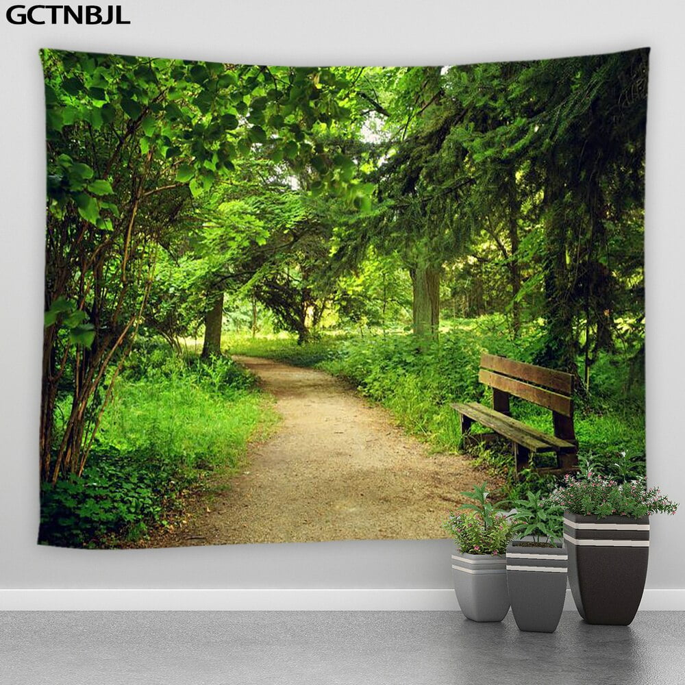 Nature Forest Landscape Tapestry Hippie Wall Hanging Sunshine Tree ...