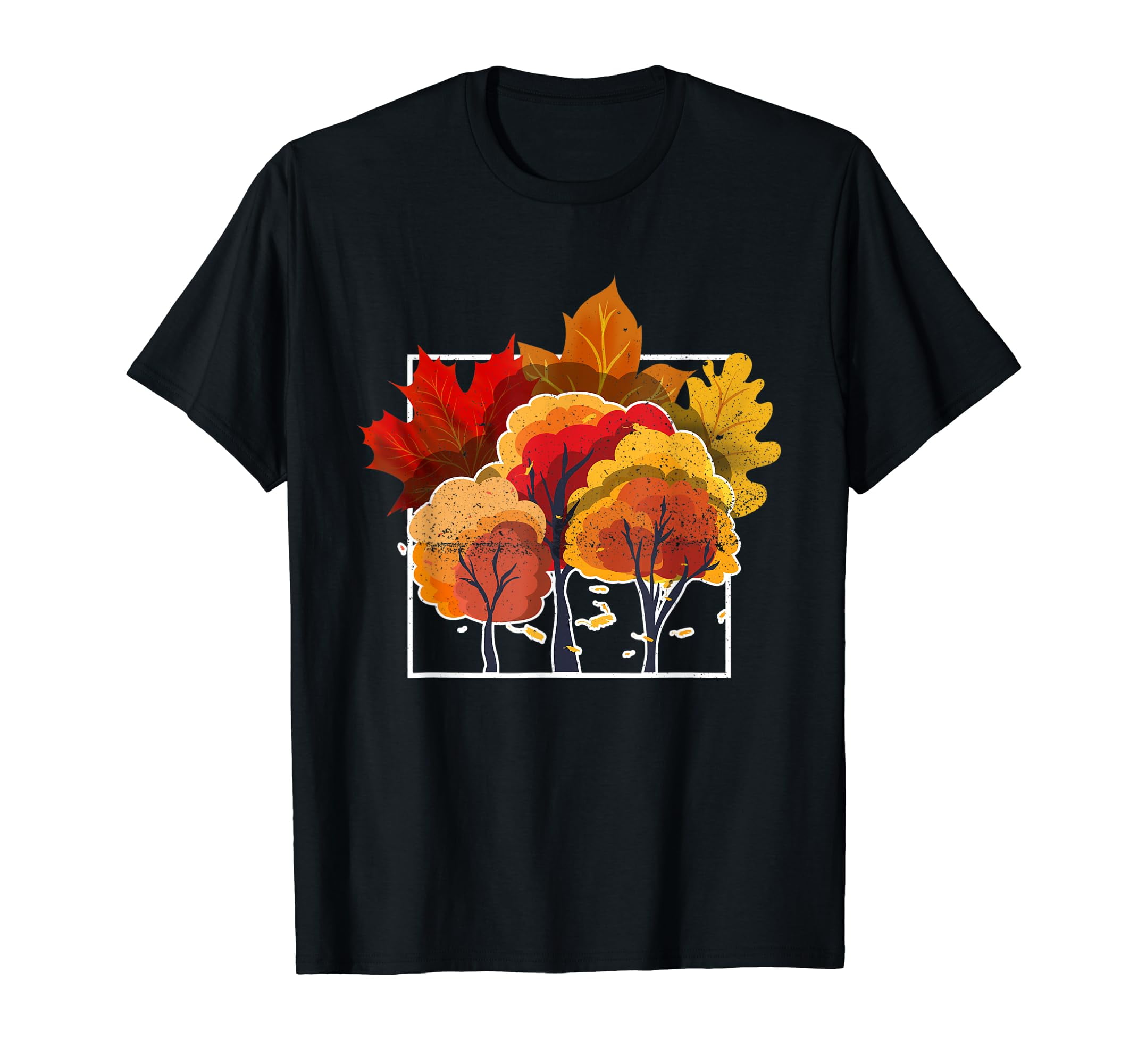 Nature Forest Leaves Autumn Trees Fall T-Shirt - Walmart.com