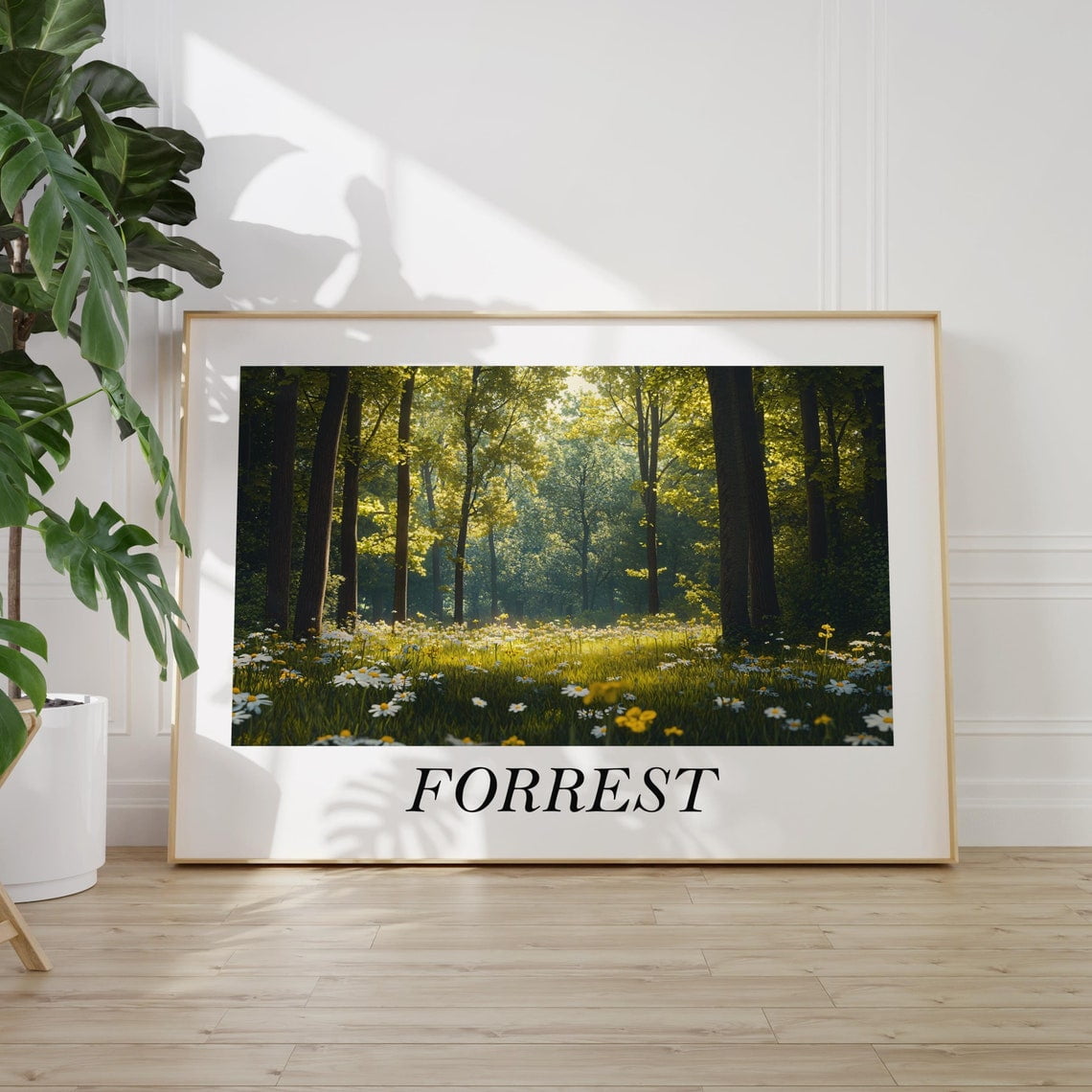 Nature Forest Poster - Autumnal Forest Path - Foggy Forest Print ...