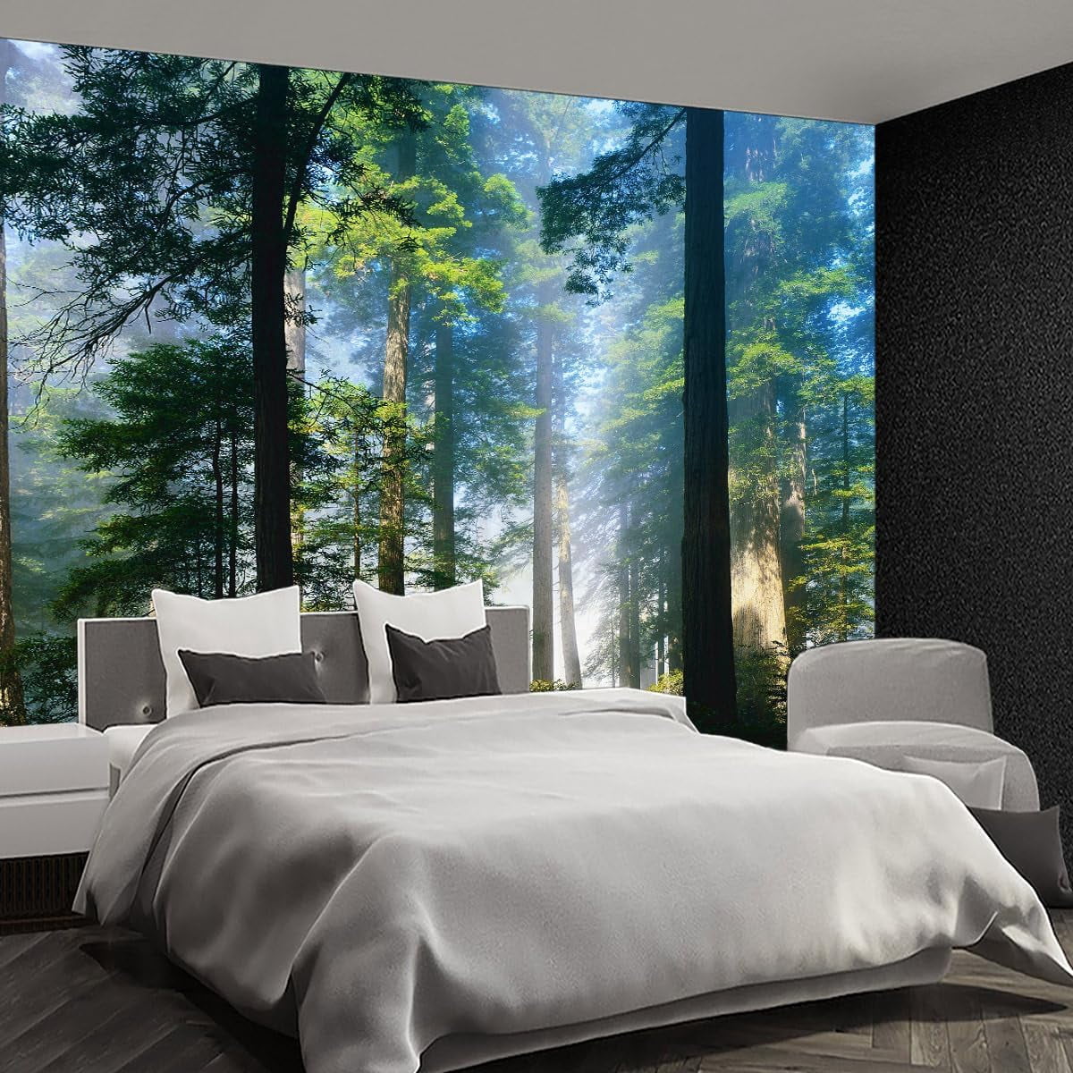 - Nature Forest Tree Mural Woodland Landscape Backgrounds Cottage ...