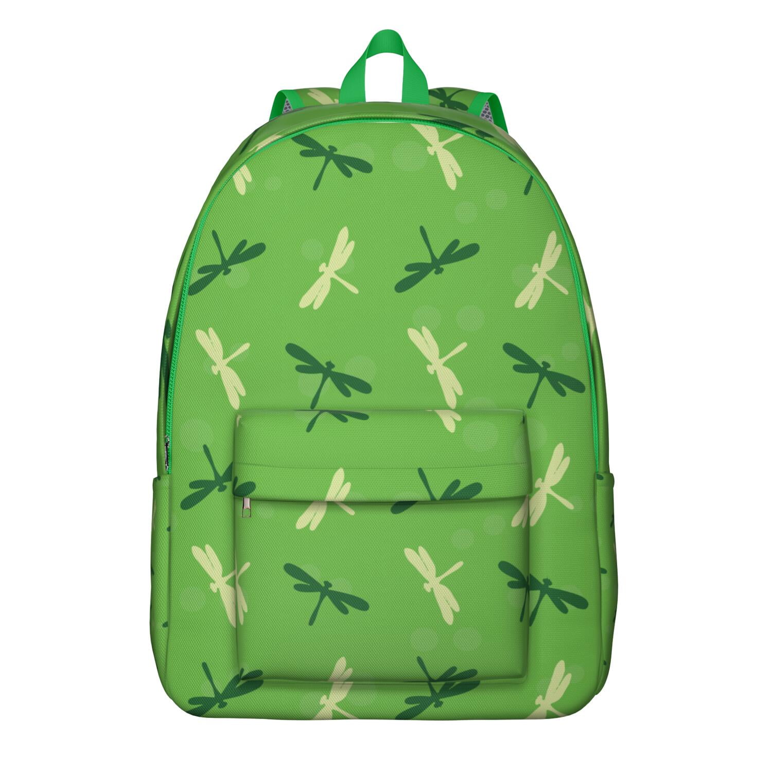 Nature Frog Backpack – Green Frog and Mushroom Print Pattern Daypack ...