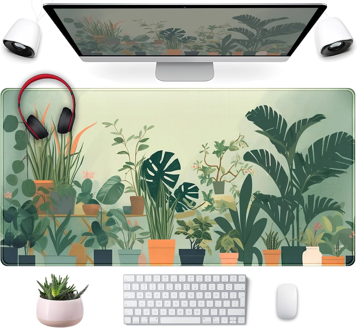 Nature Gardener XXL Large Extended Gaming Deskpad 31.5x15.75in Non-Slip ...