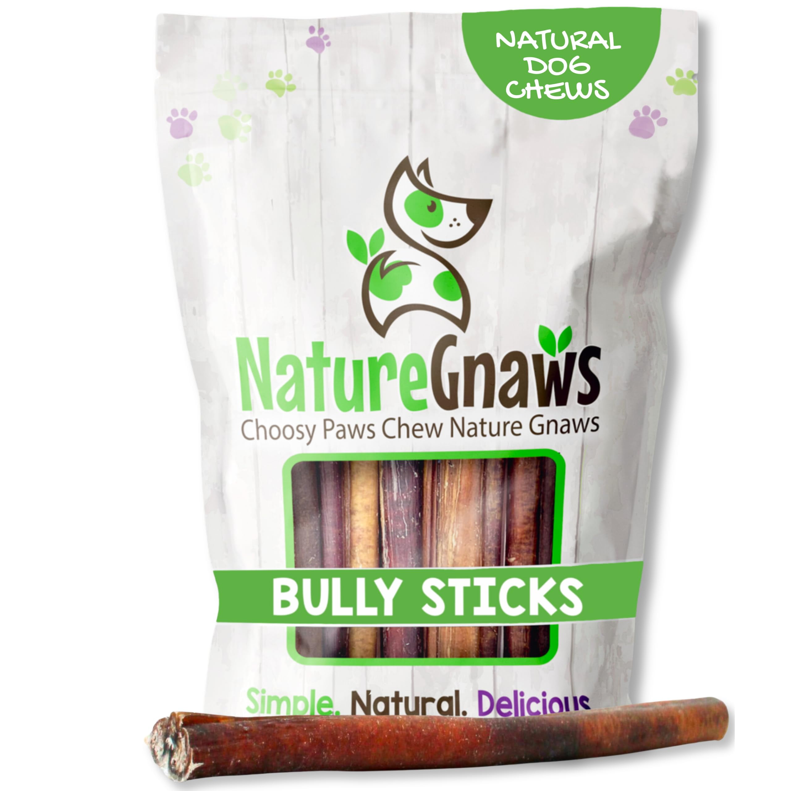 Nature Gnaws BullyEGSC Sticks for Dogs 11-12" (8oz) - Mixed Thickness ...