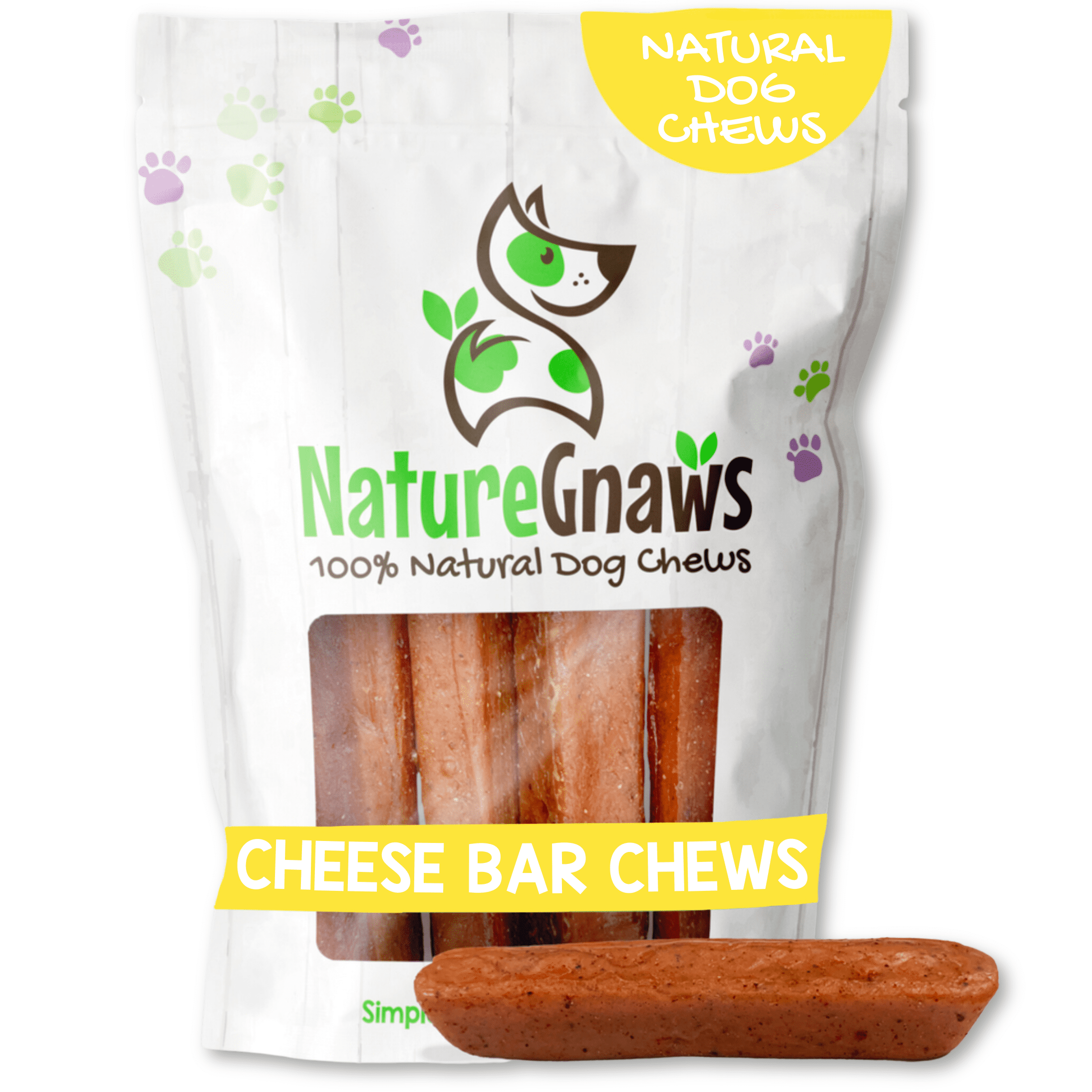 Nature Gnaws Natural Bacon & Apple Cheese Bars for Dogs (4 Count ...