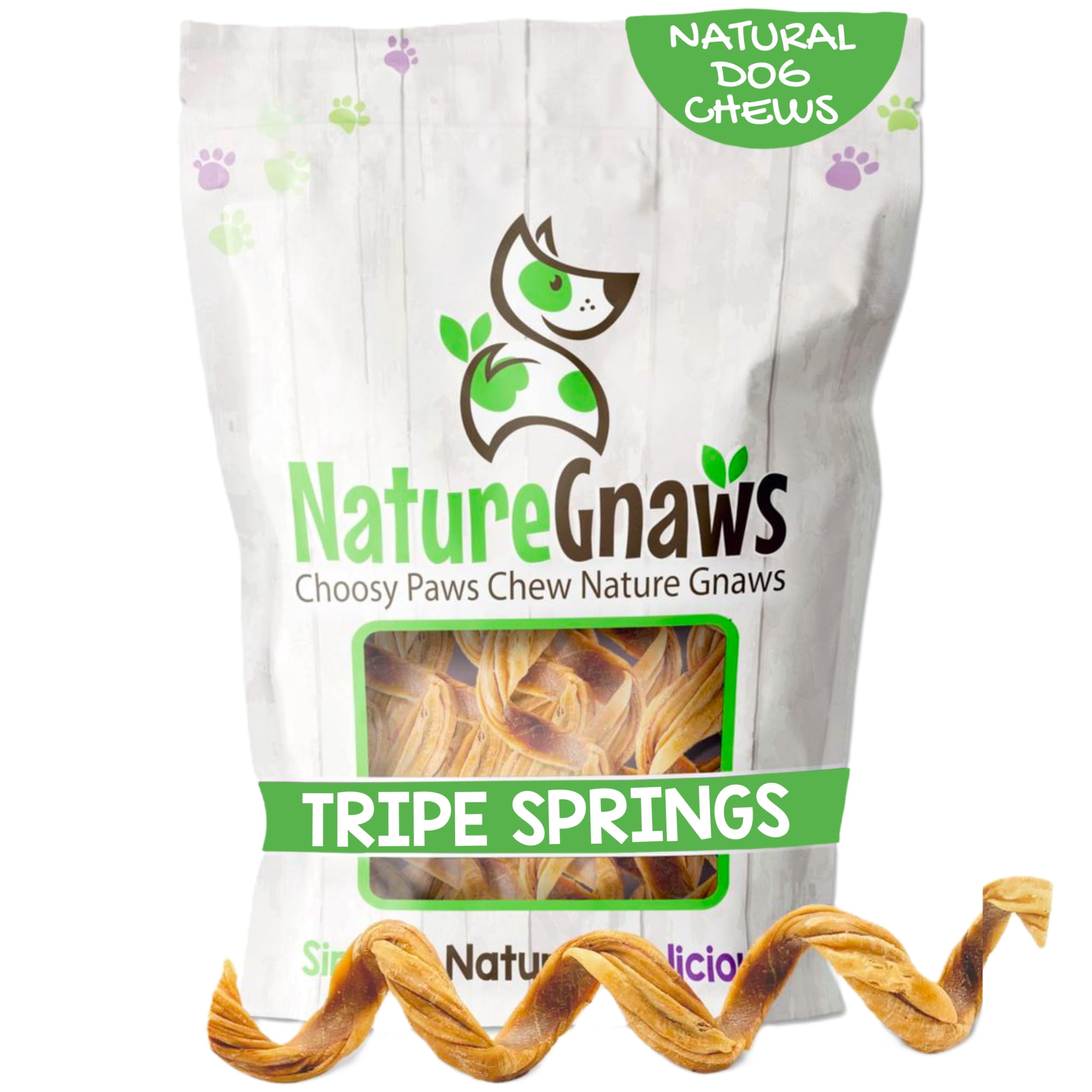 Nature Gnaws Tripe Twist Springs for ATT1Dogs - Premium Natural Beef ...