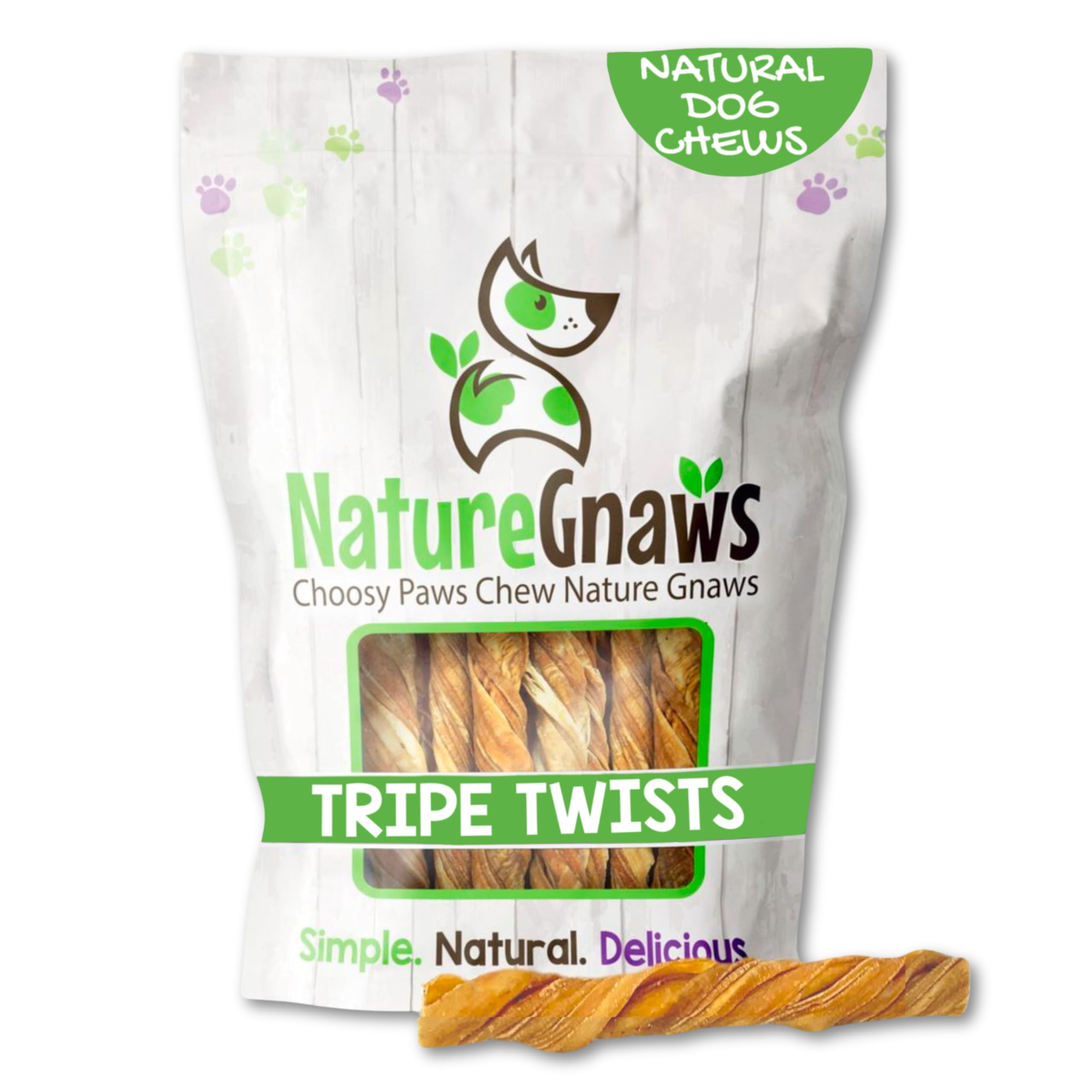 Nature Gnaws TripeITSC Twists for Dogs 4-5" (10 Count) - Crunchy Grain ...