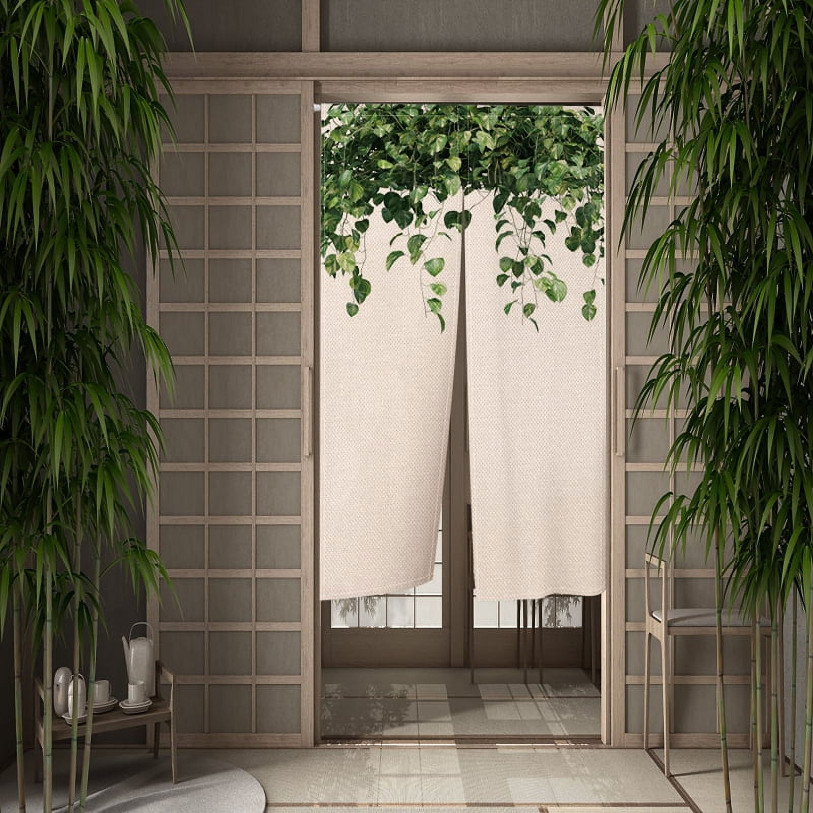 Nature Green Leaves Doorway Door Curatin Plant Forest Tree Partition ...