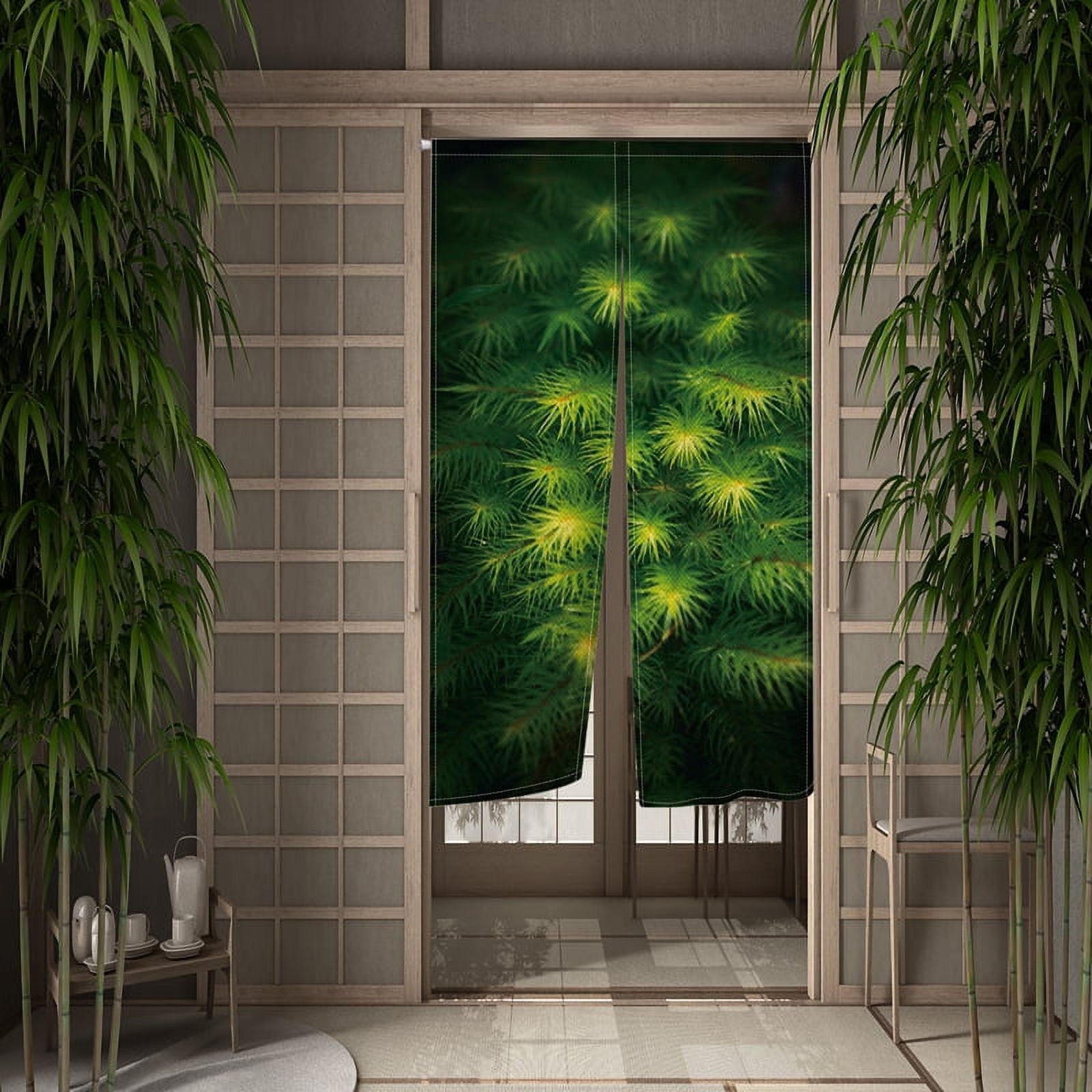 Nature Green Leaves Doorway Door Curatin Plant Forest Tree Partition ...