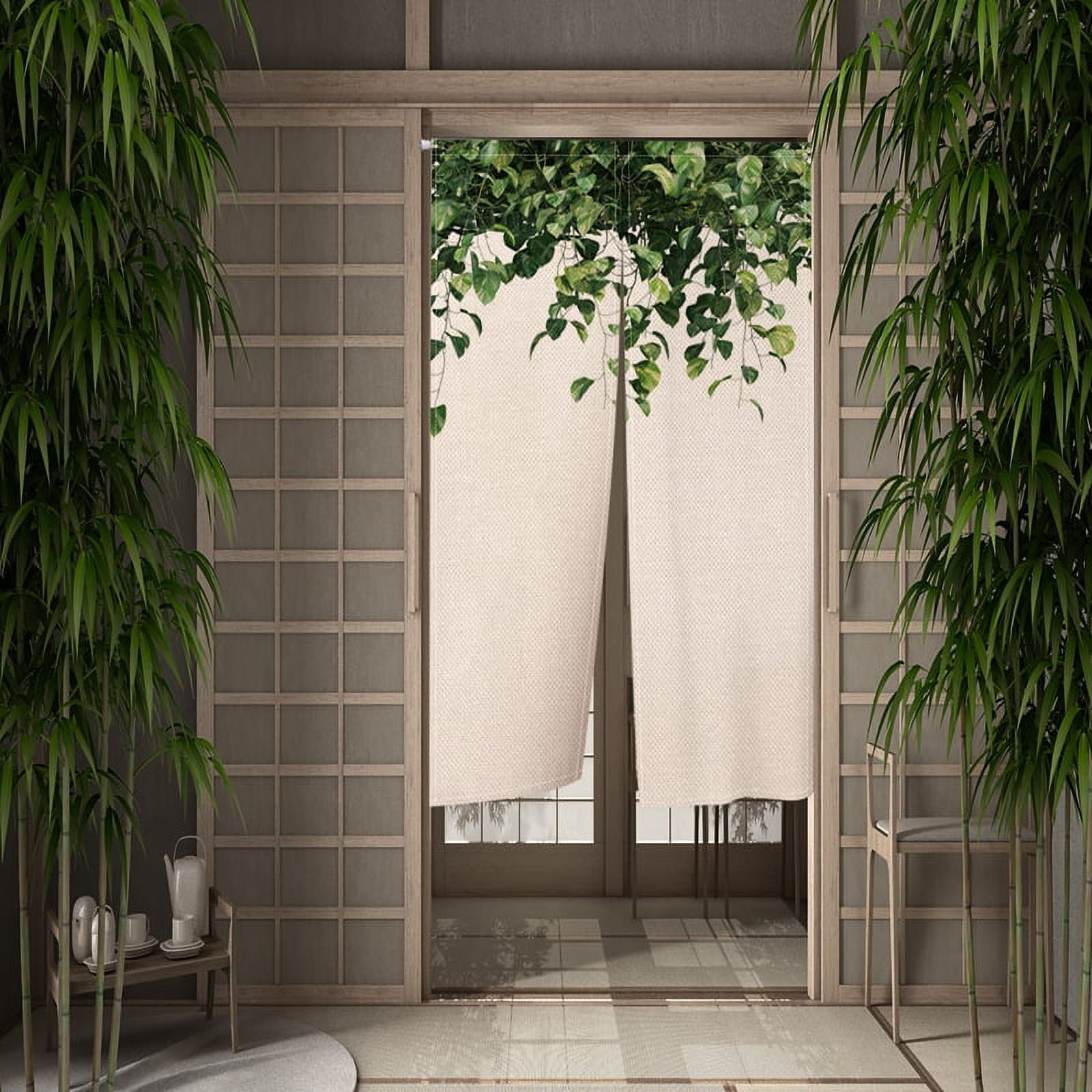 Nature Green Leaves Doorway Door Curatin Plant Forest Tree Partition ...