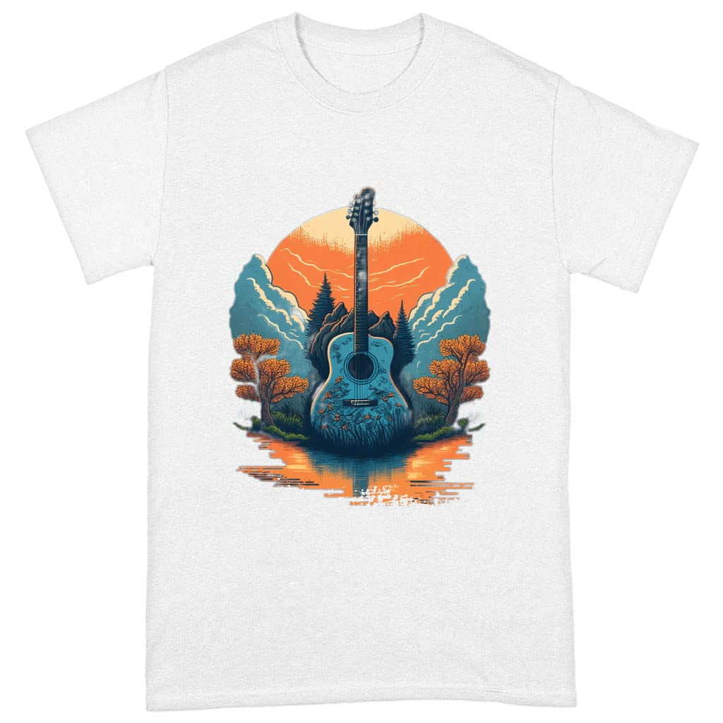 Nature Guitar Heavy Cotton T-Shirt - Classical Guitar Tee Shirt ...