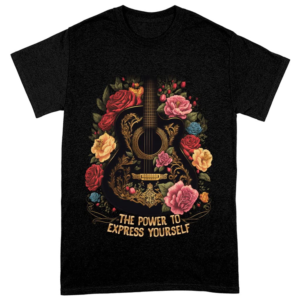 Nature Guitar Heavy Cotton T-Shirt - Music Tee Shirt - Beautiful T ...