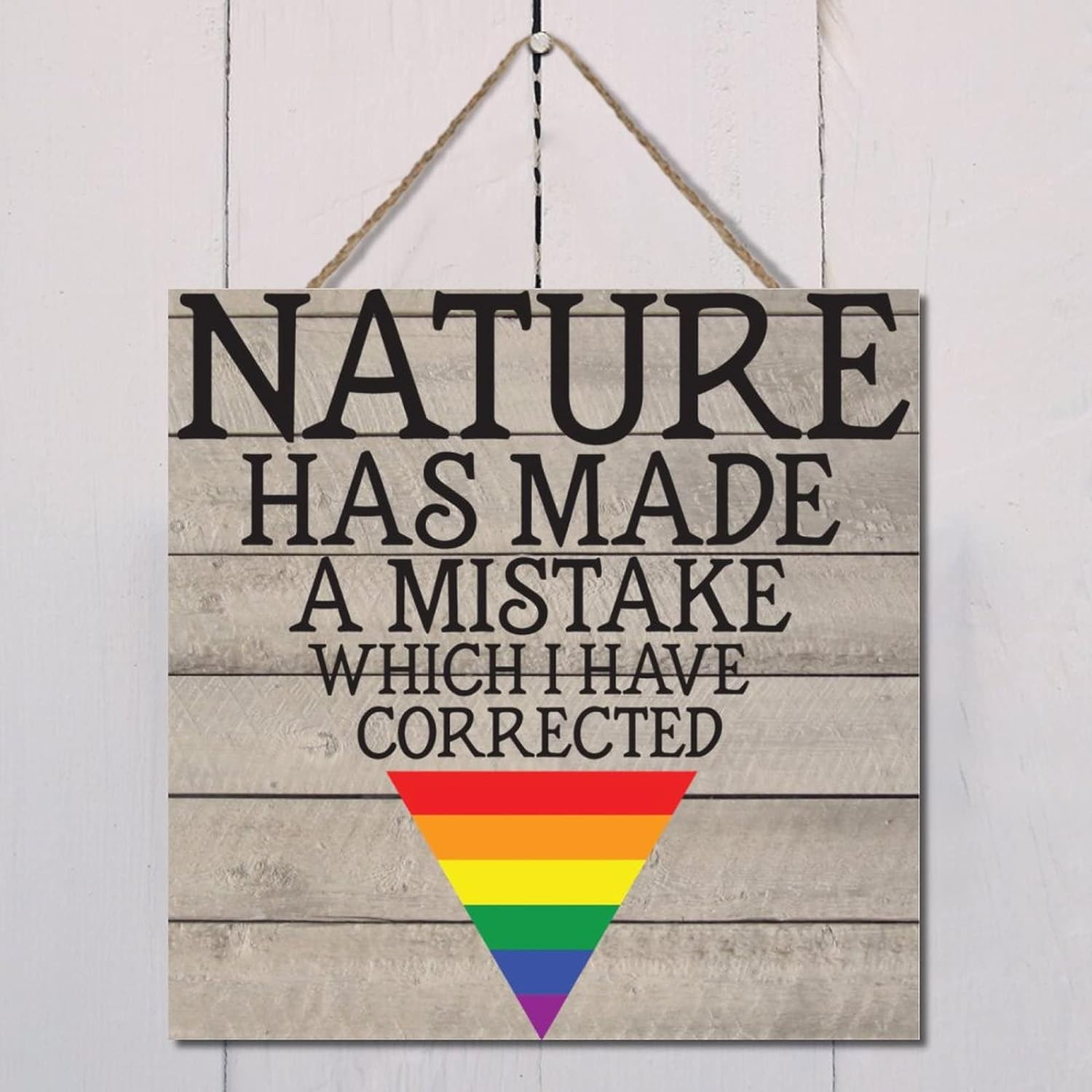 Nature Has Made A Mistake Wood Plaques Bisexual And Transgender People ...