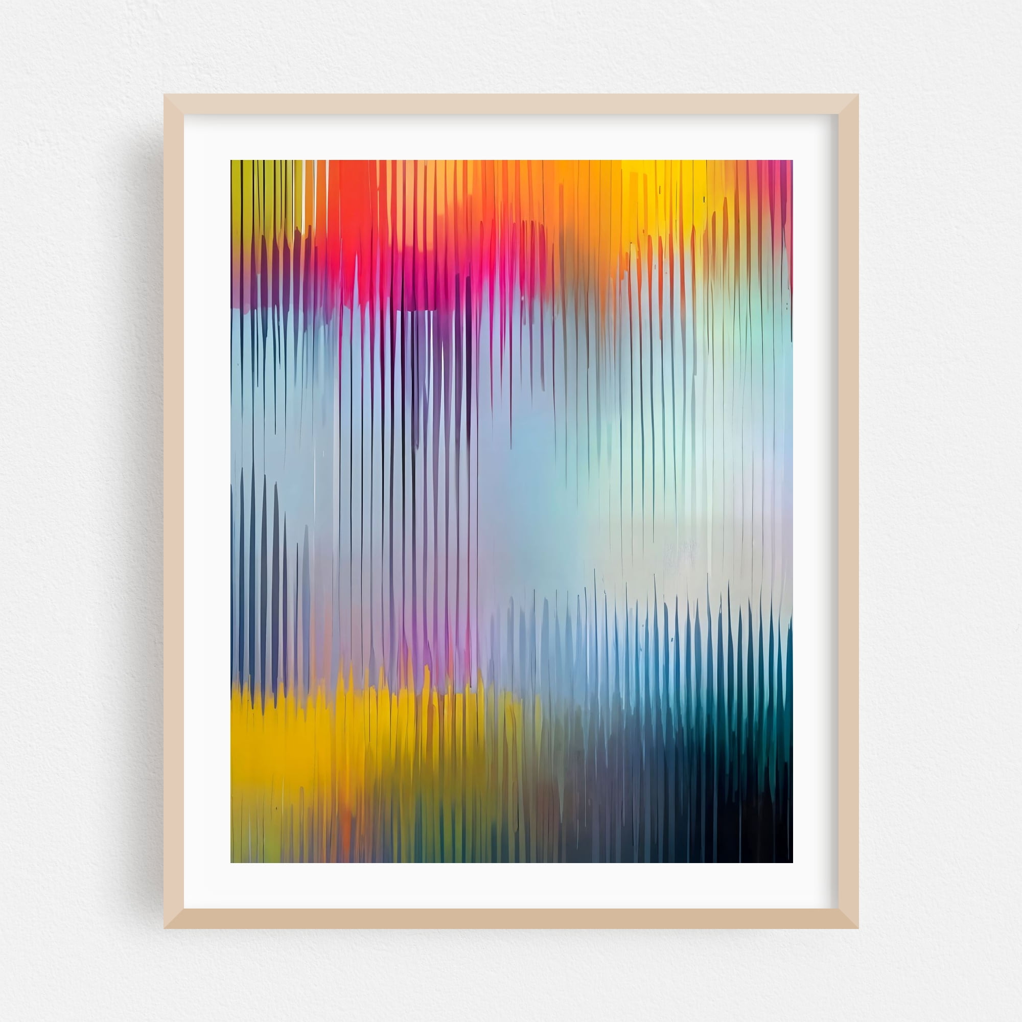 Nature Haze Art Print - India Painting Abstract Modern Art Geometric ...