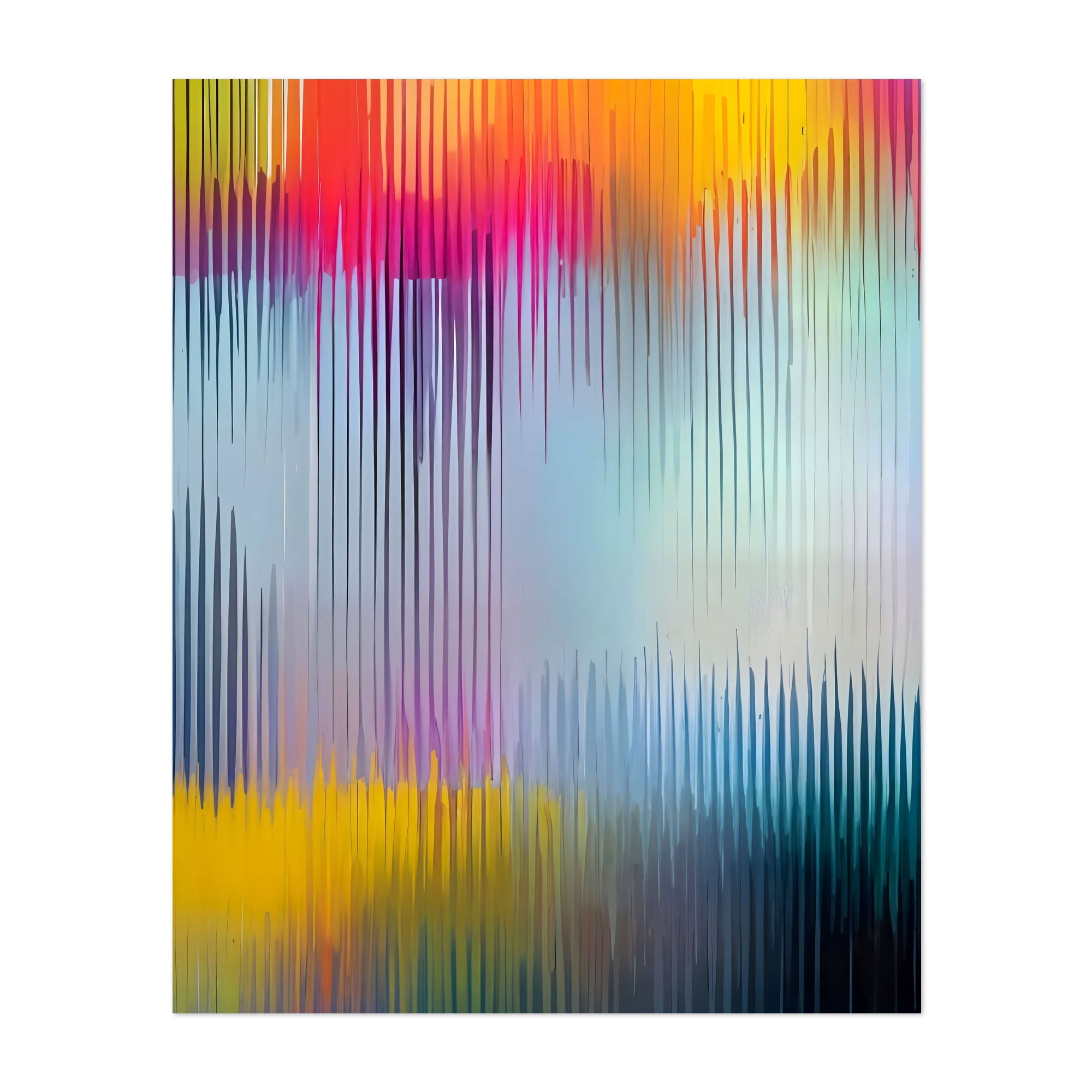Nature Haze Art Print - India Painting Abstract Modern Art Geometric ...