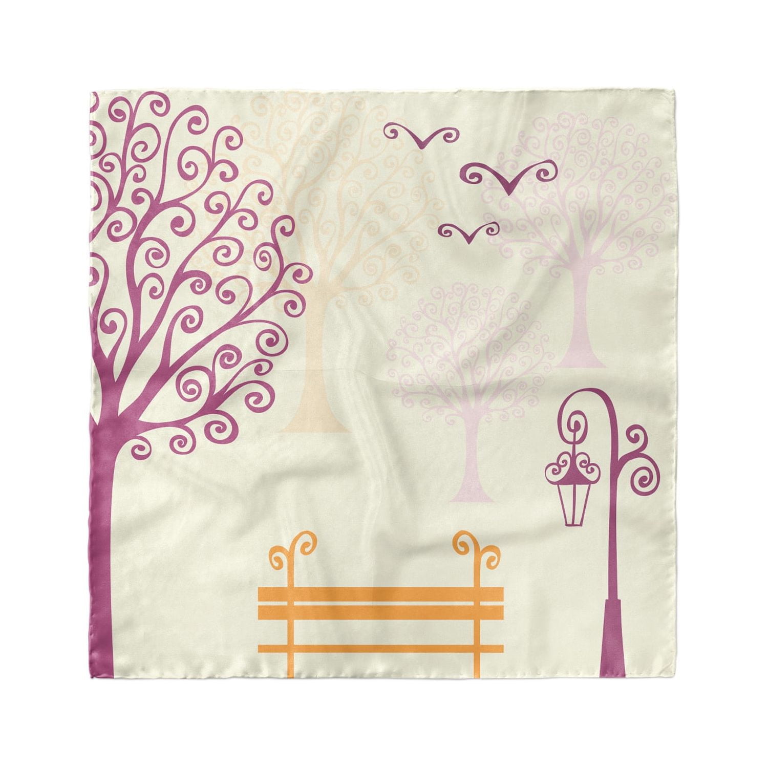 Nature Head Scarf, Park Bench Pastel Color, Head Wrap, 3 Sizes, by ...