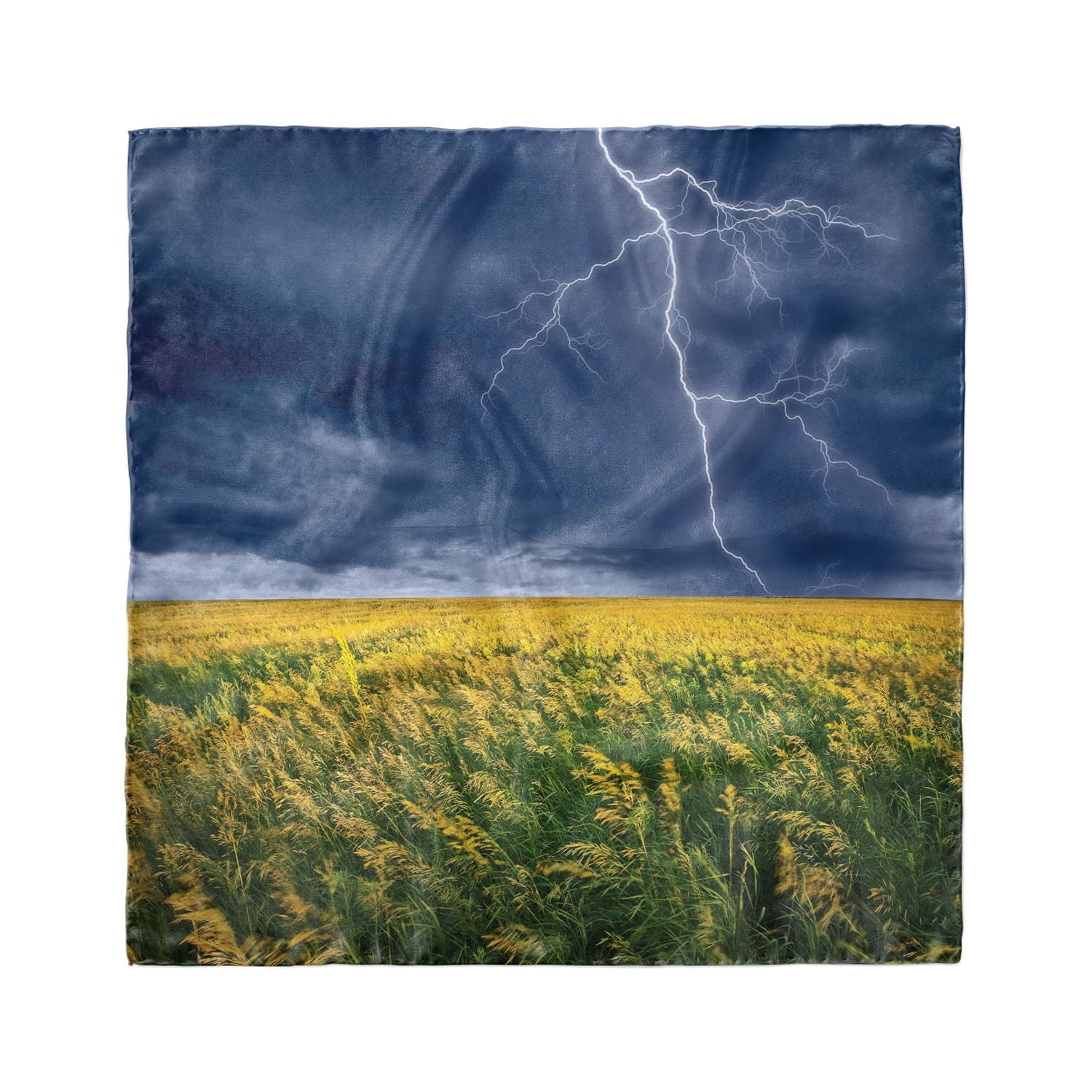 Nature Head Scarf, Thunder Bolt Rural Field, Head Wrap, 3 Sizes, by ...