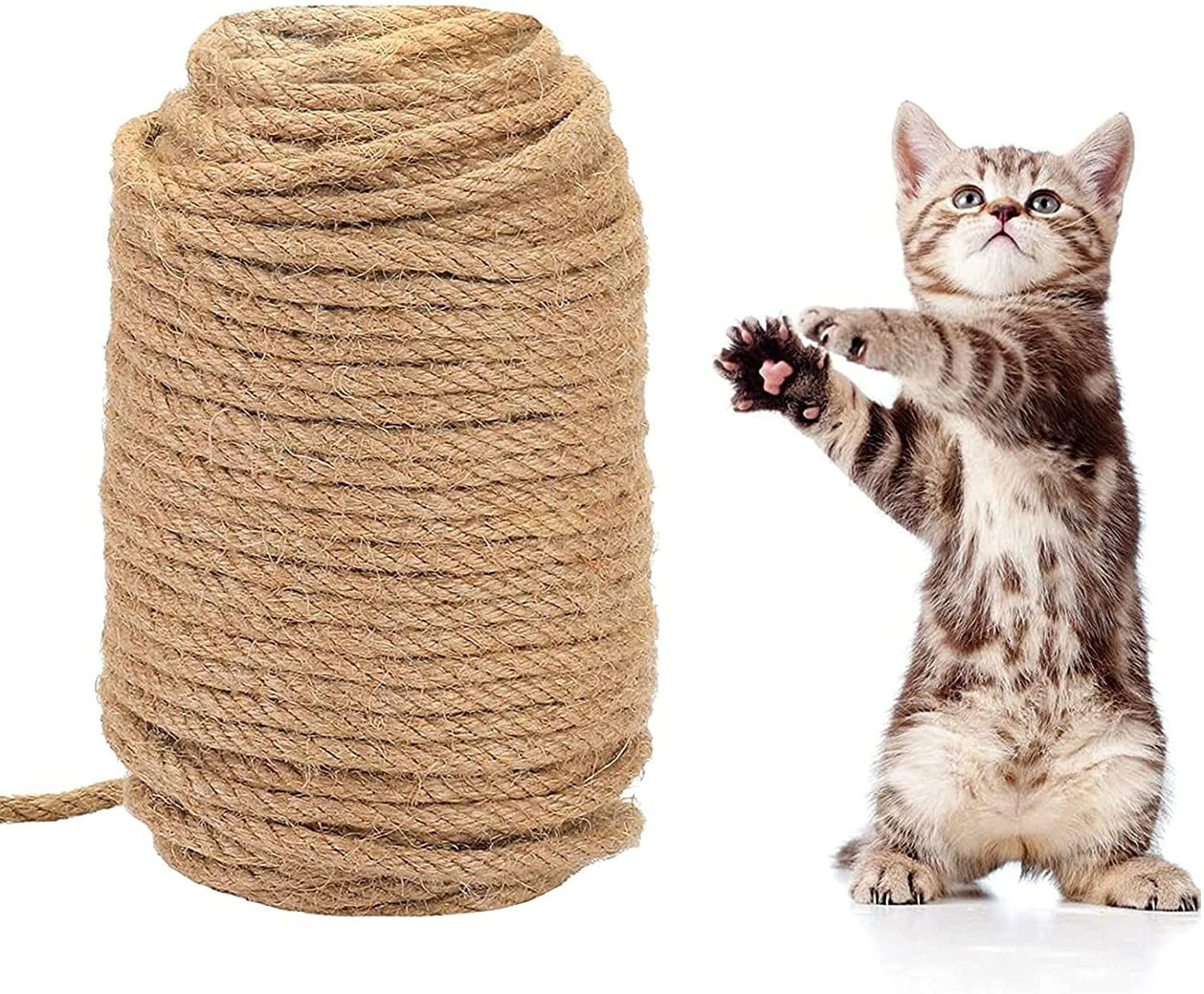 Nature Hemp Rope, Heavy Duty Jute Twine for Cat Tree and Tower, DIY ...