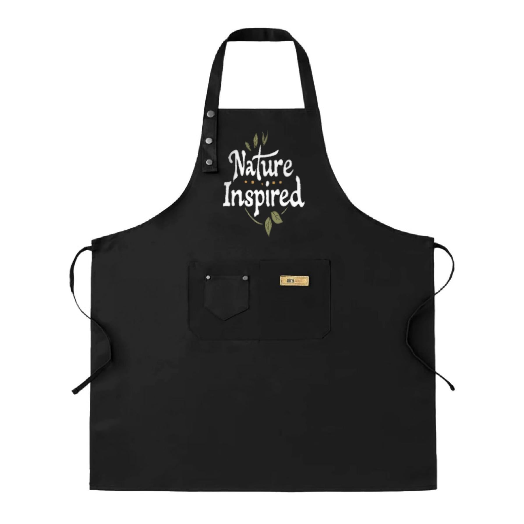 Nature Inspired 2 Pack Bib Apron Set - Adjustable with 2 Pockets ...