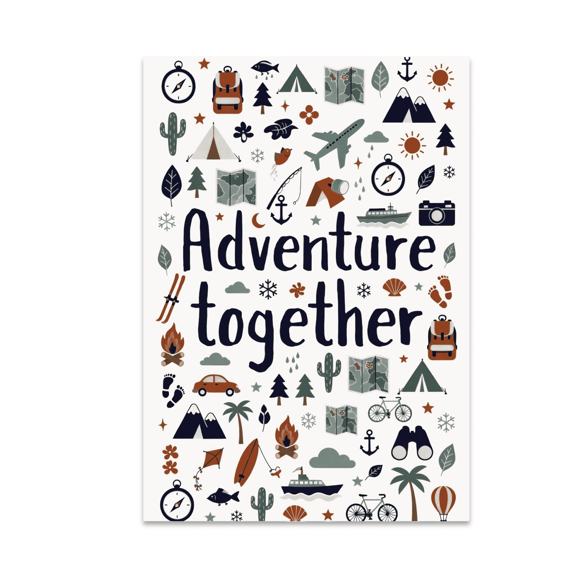 Nature-Inspired Adventure Together Wall Art - Travel Enthusiast - 13x19 ...